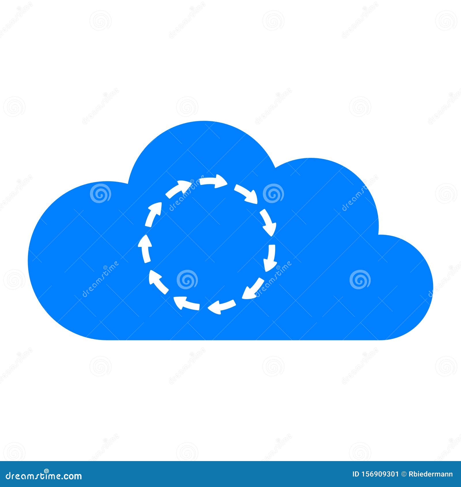 Arrows and Cloud As Vector Illustration Stock Vector - Illustration of ...
