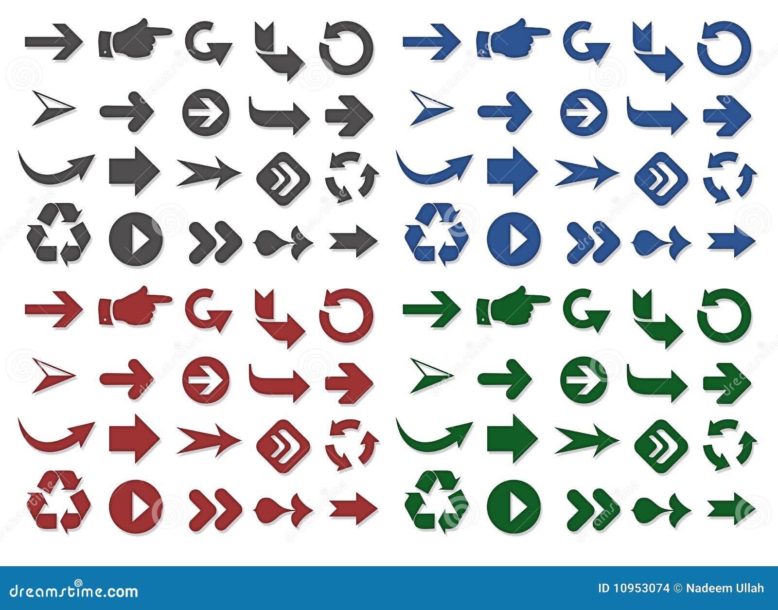 Arrows collection stock illustration. Illustration of play - 10953074