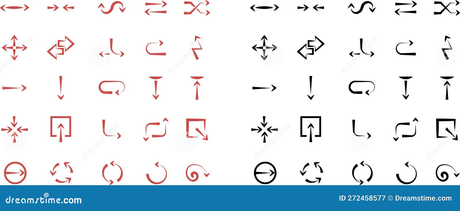 Arrows Collection Modern Graphic Pointers Thinning Arrows Vector Set ...