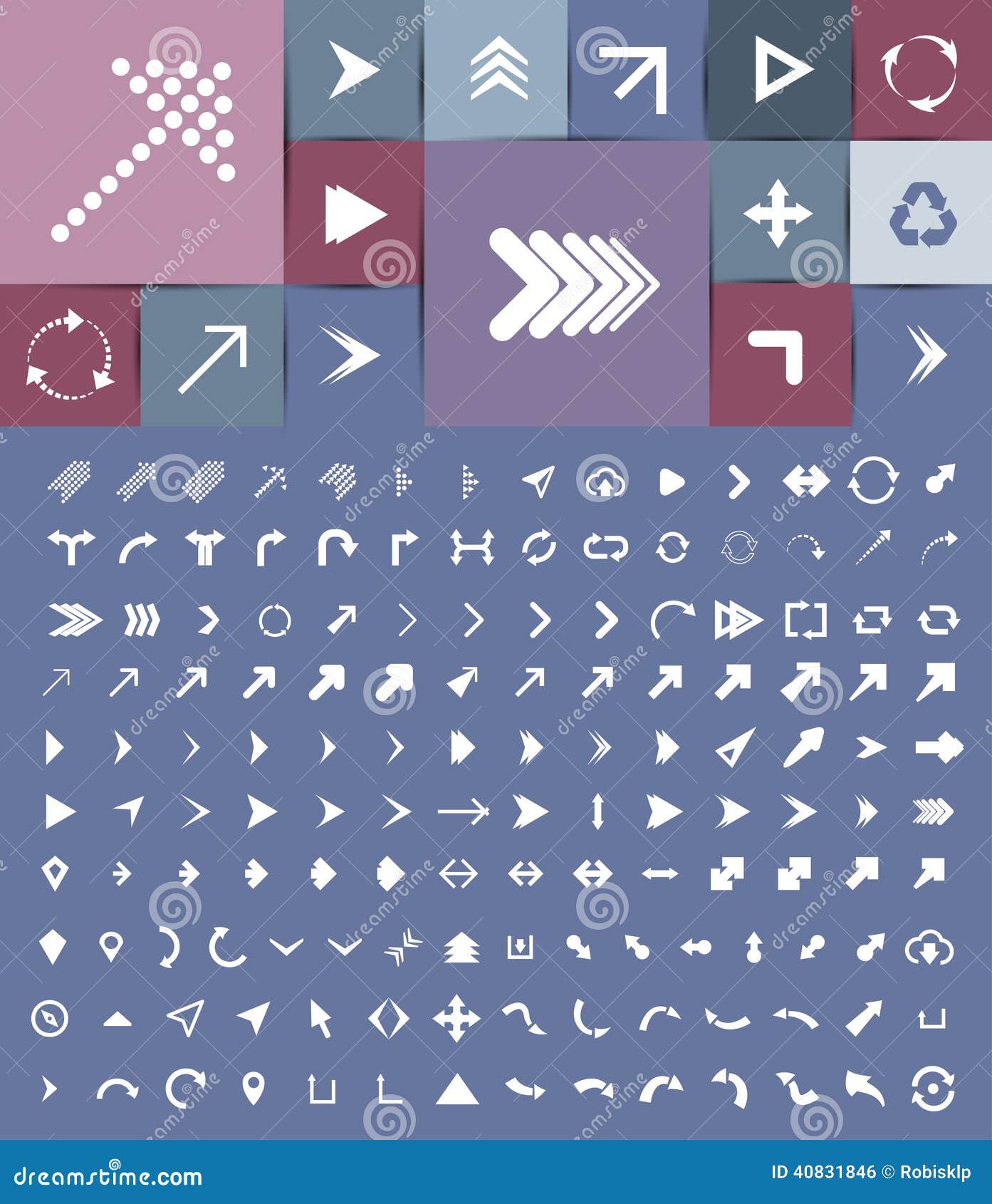 Arrows Collection stock vector. Illustration of next - 40831846