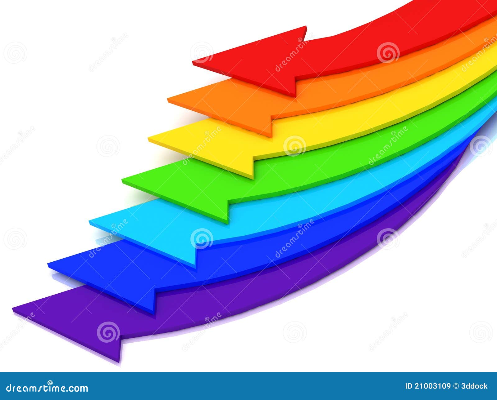 Arrows of color of rainbow stock illustration. Illustration of growth ...