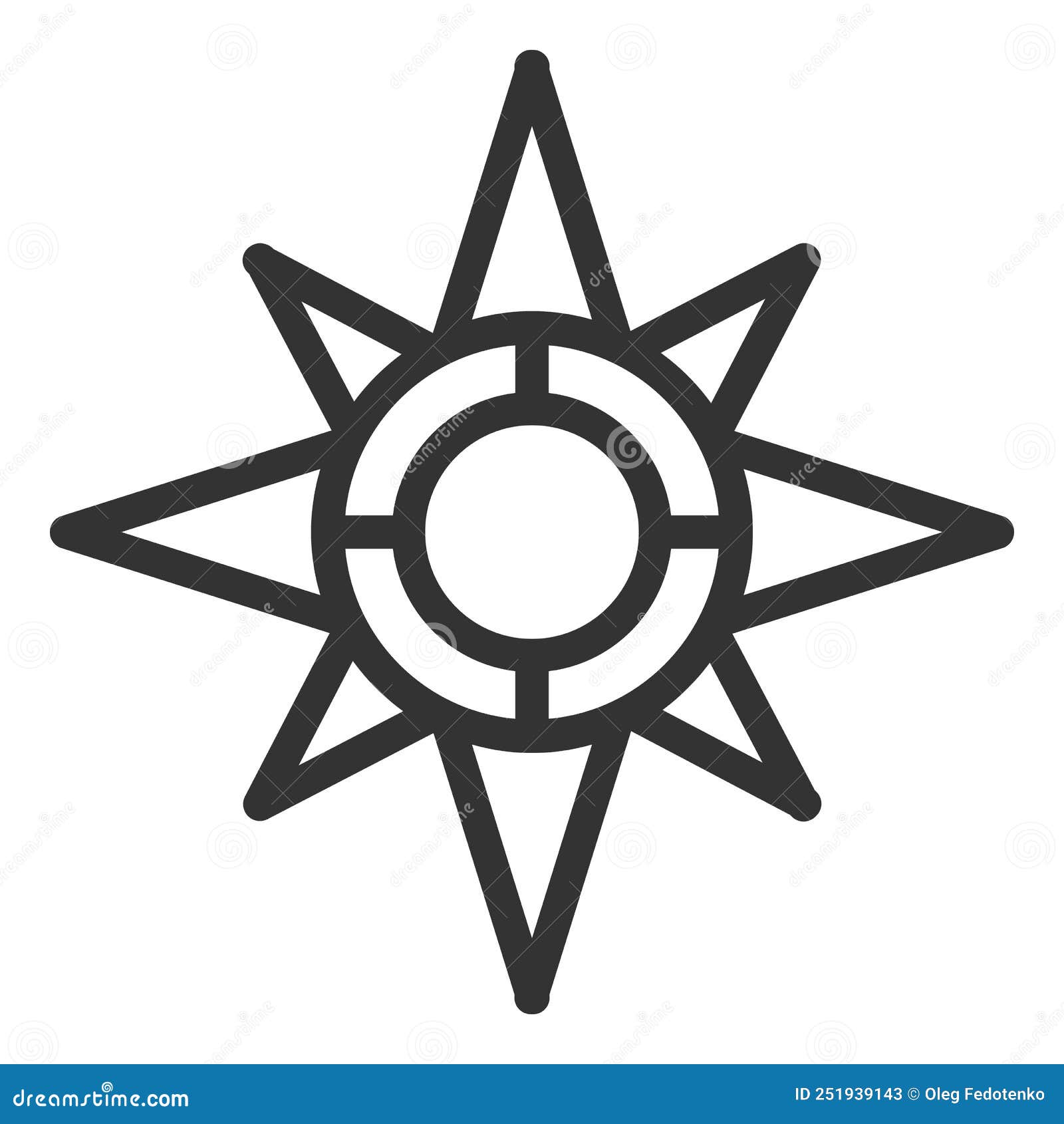 Compass pointer stock vector. Illustration of graphic - 251939143