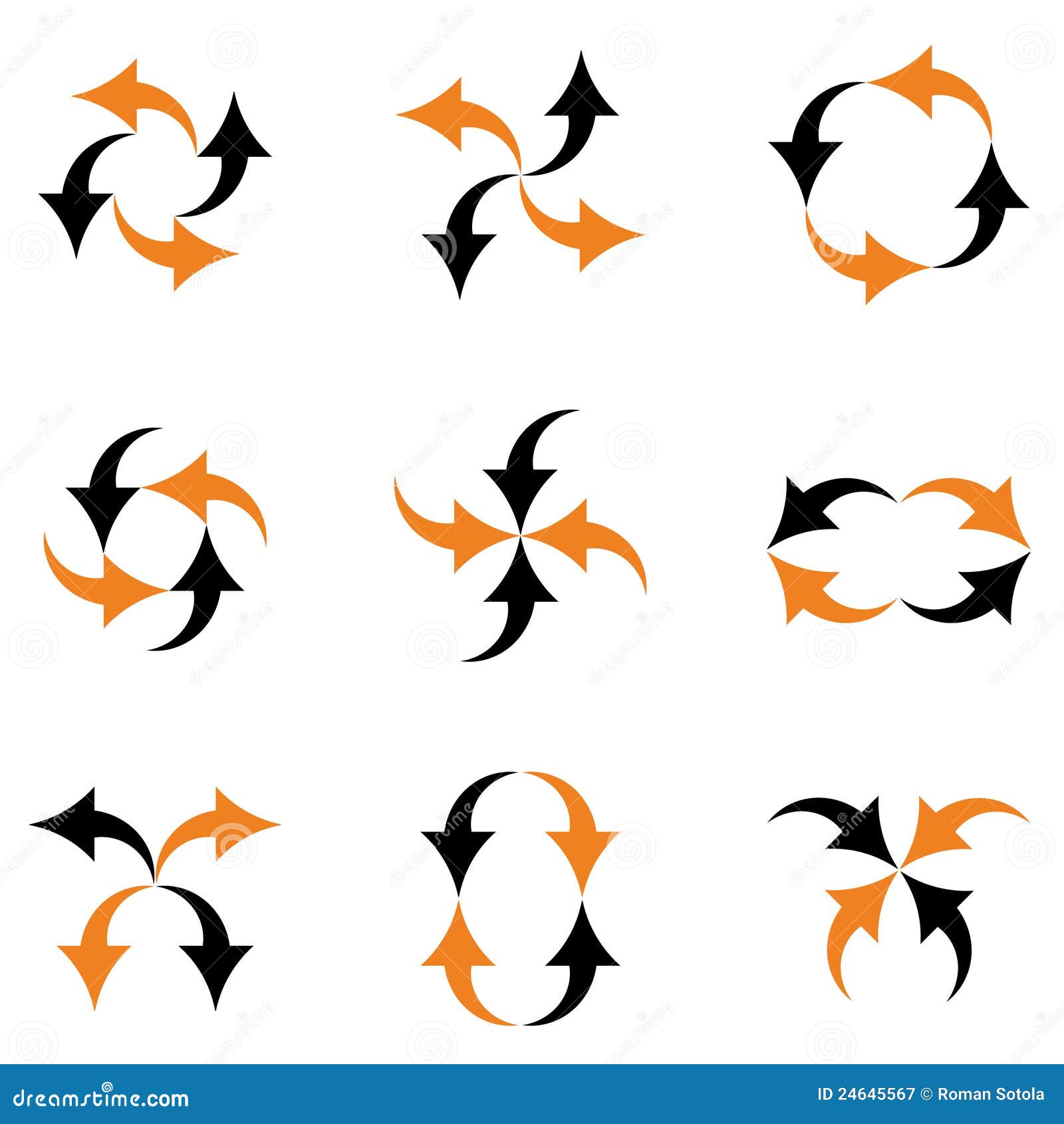 Arrows composition stock vector. Illustration of direction - 24645567