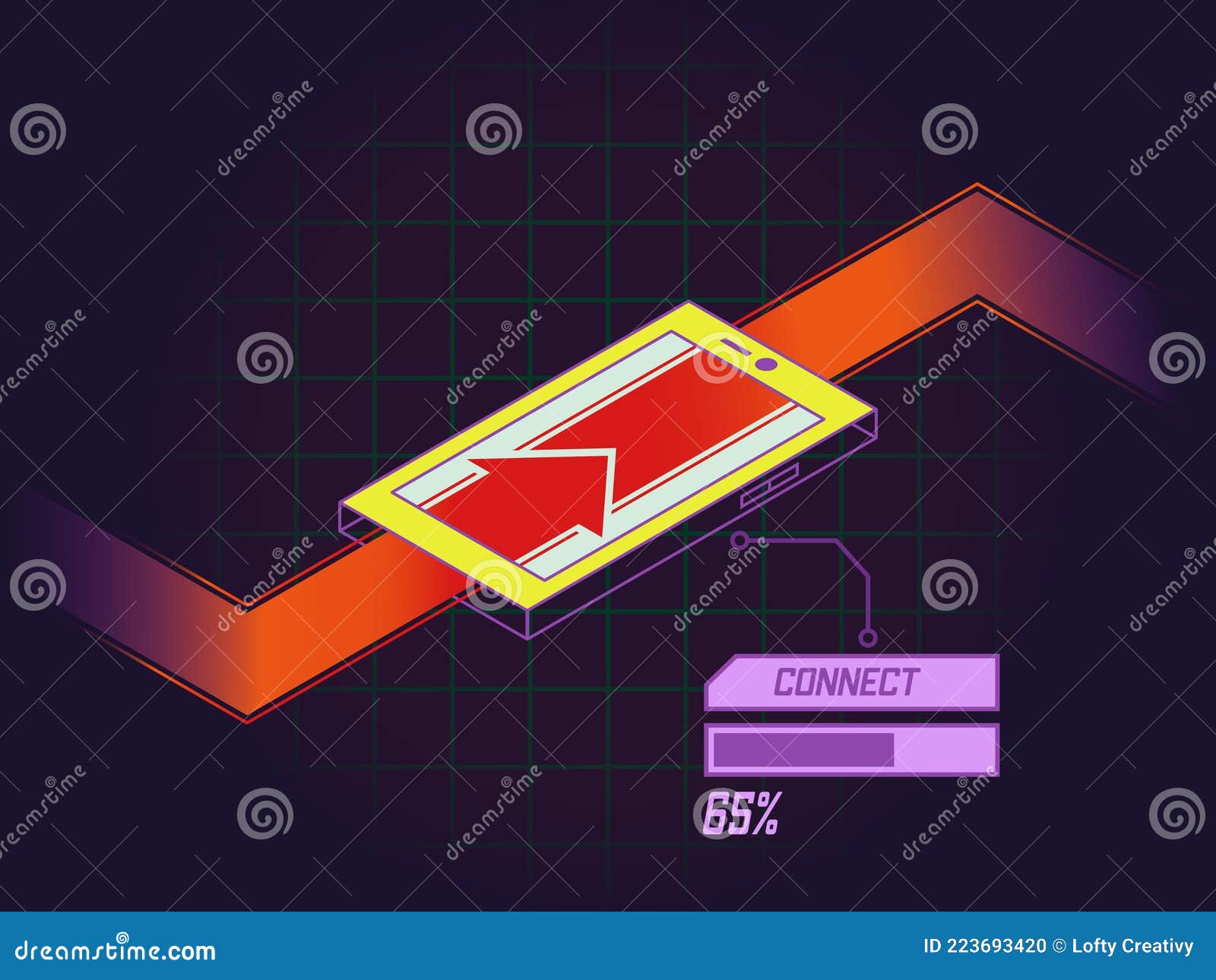 Arrows Connected To Each Other Indicating Mutual Connectivity. Stock ...
