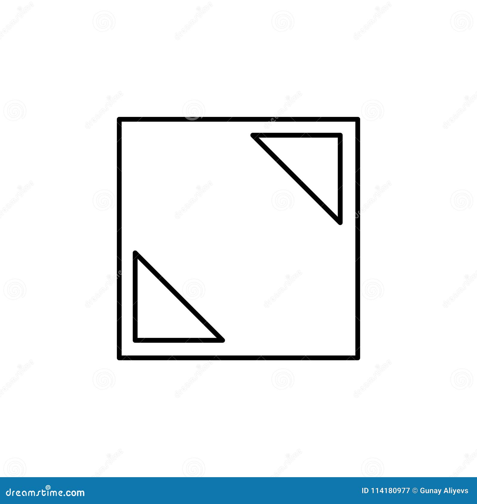 Arrows on the Corners of the Square Icon. Element of Simple Icon for ...