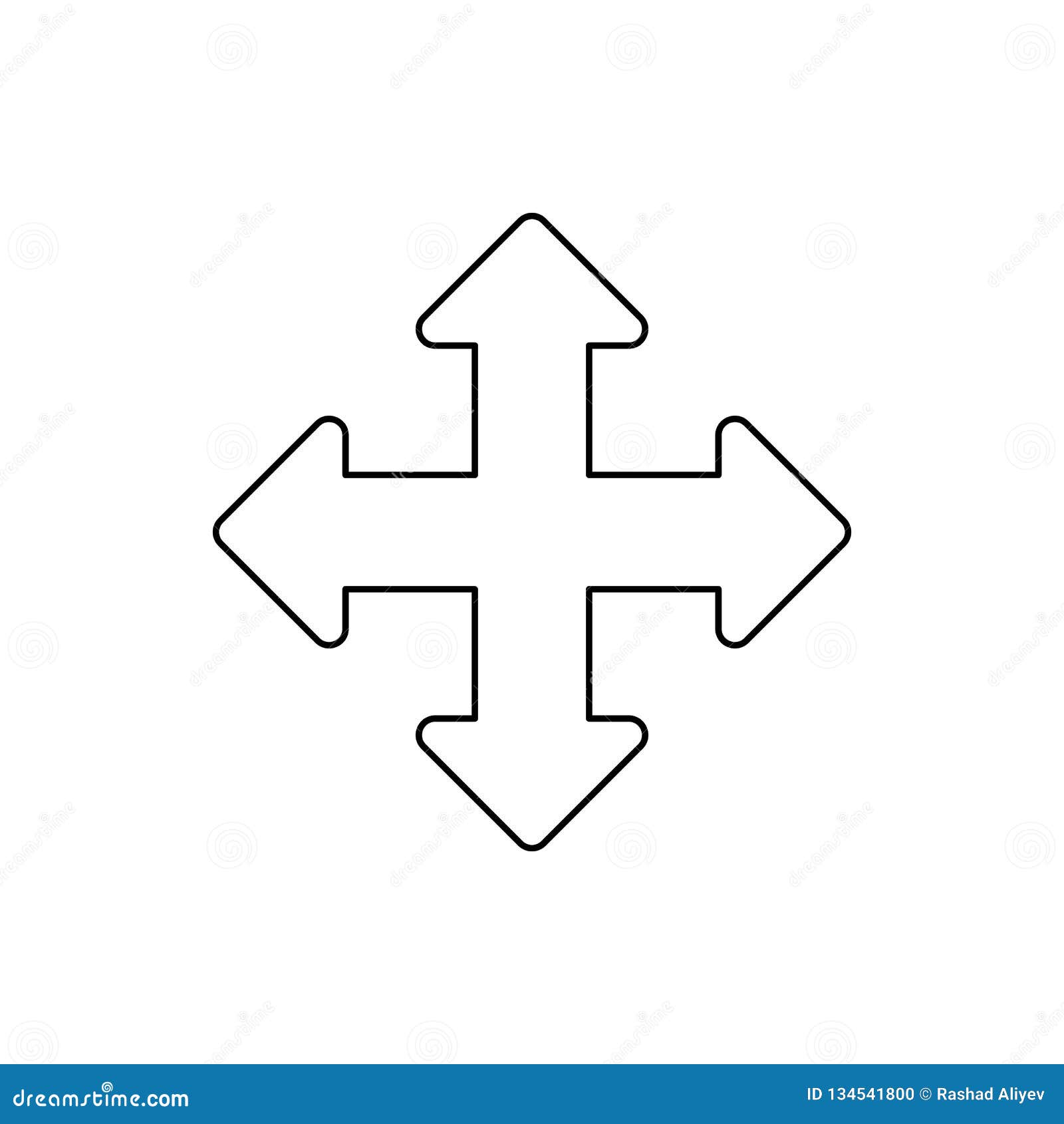 Arrows on the Cross Icon. Element of Web for Mobile Concept and Web ...