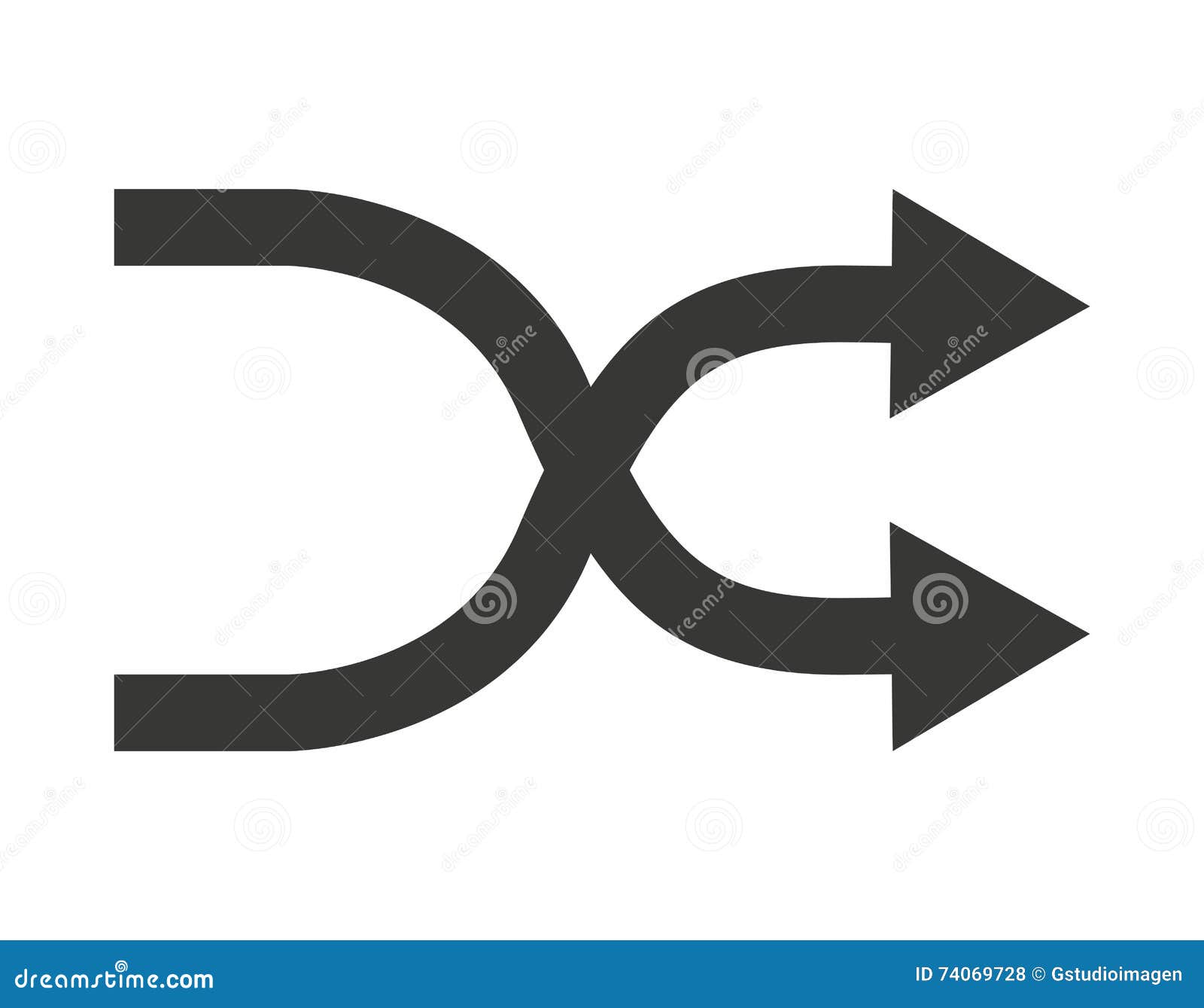 Arrows Cross Isolated Icon Design Stock Illustration - Illustration of ...