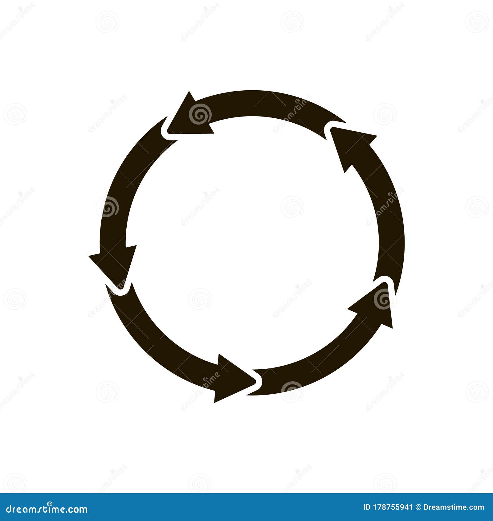 Arrows Cycle Icon in Trendy Flat Style Isolated on White Background ...