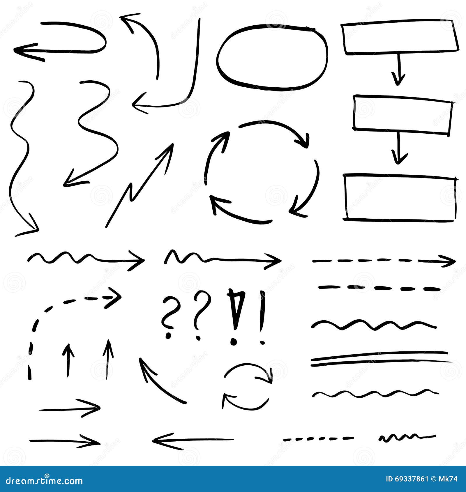 Arrows and design elements stock vector. Illustration of mark - 69337861