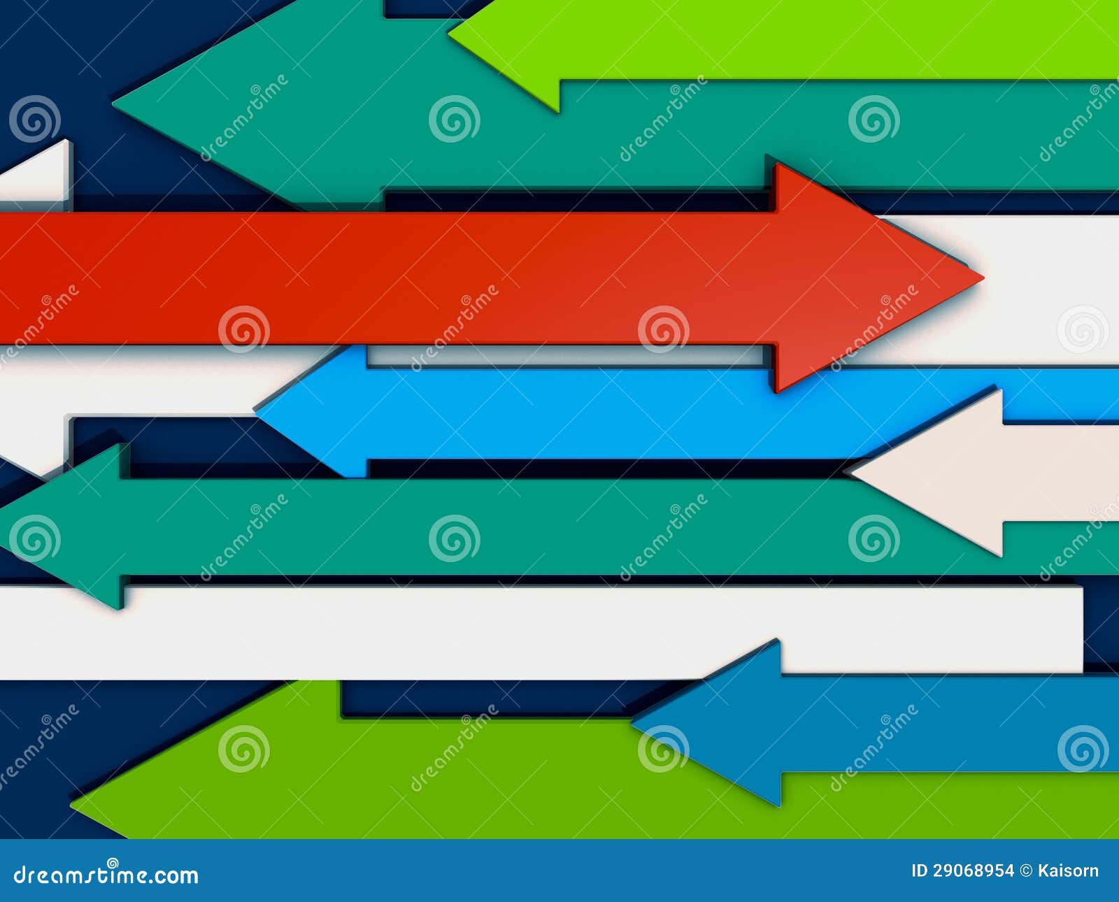 Arrows different direction stock illustration. Illustration of color ...
