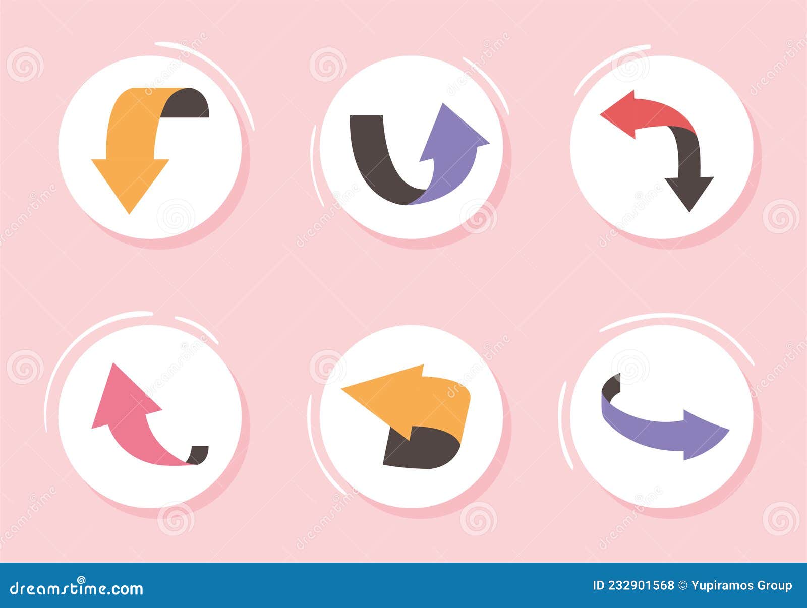 Arrows different direction stock vector. Illustration of right - 232901568