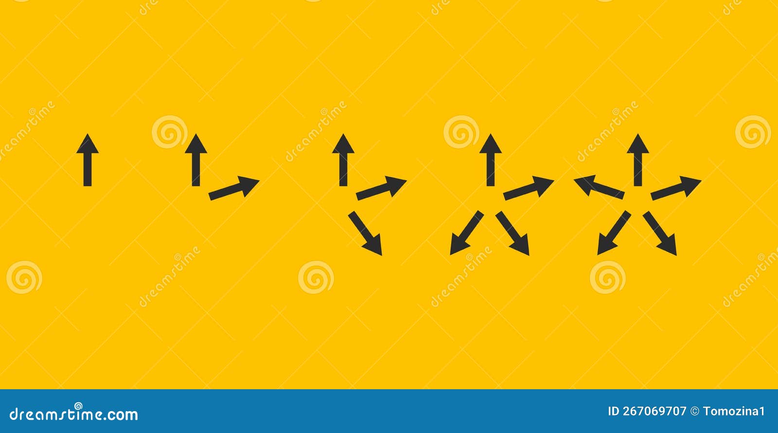 Arrows in Different Directions, Evolution Logo Stock Vector ...