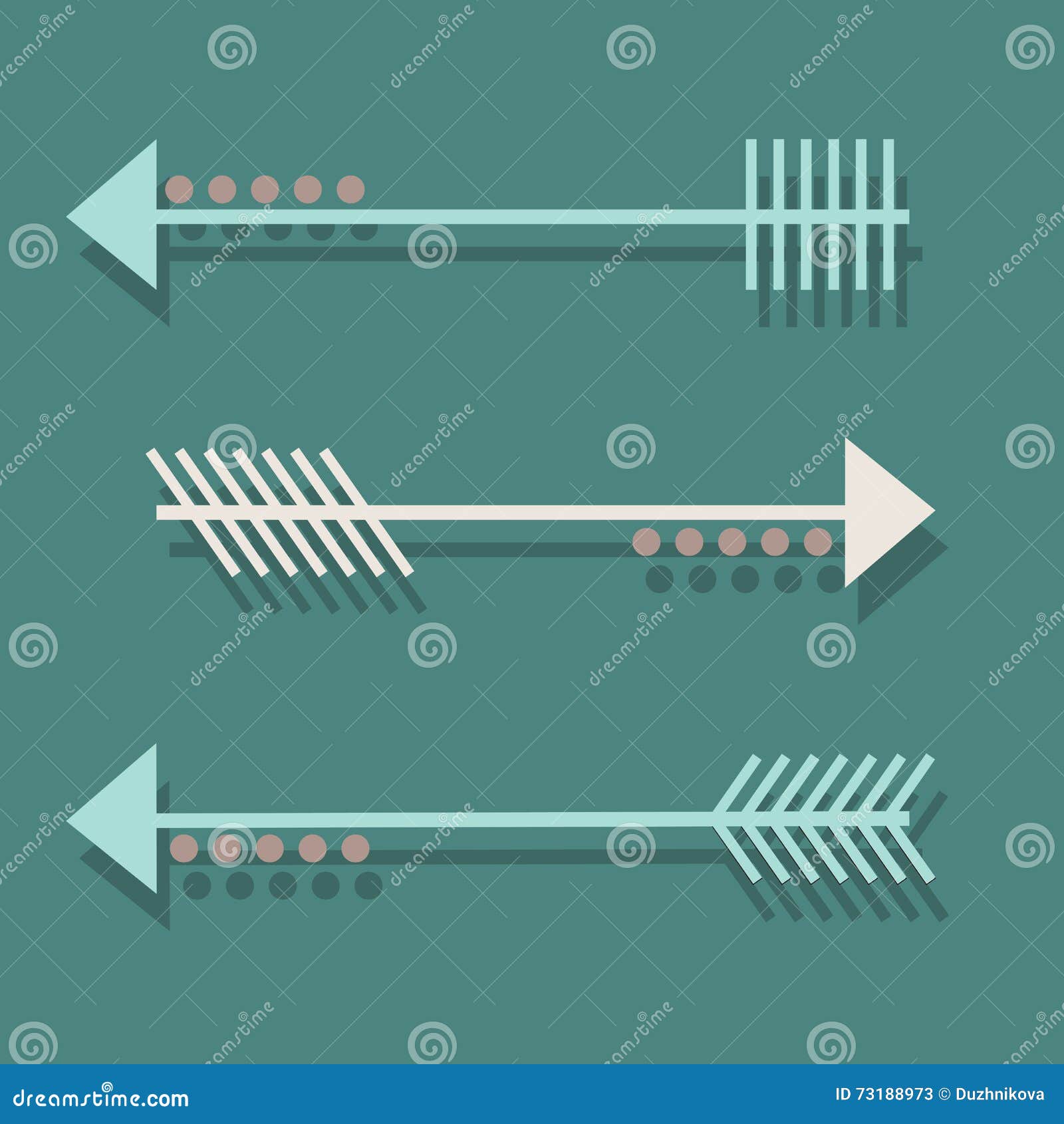Arrows in Different Directions Stock Illustration - Illustration of ...
