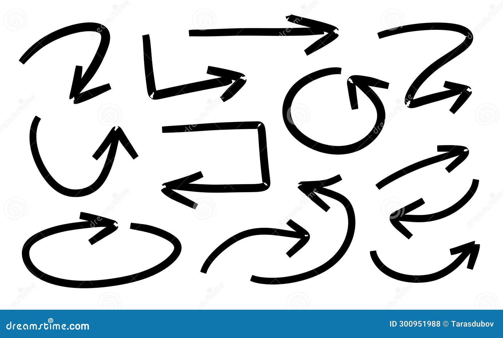 Arrows of Different Shapes. Abstract Symbol for Direction and Path ...