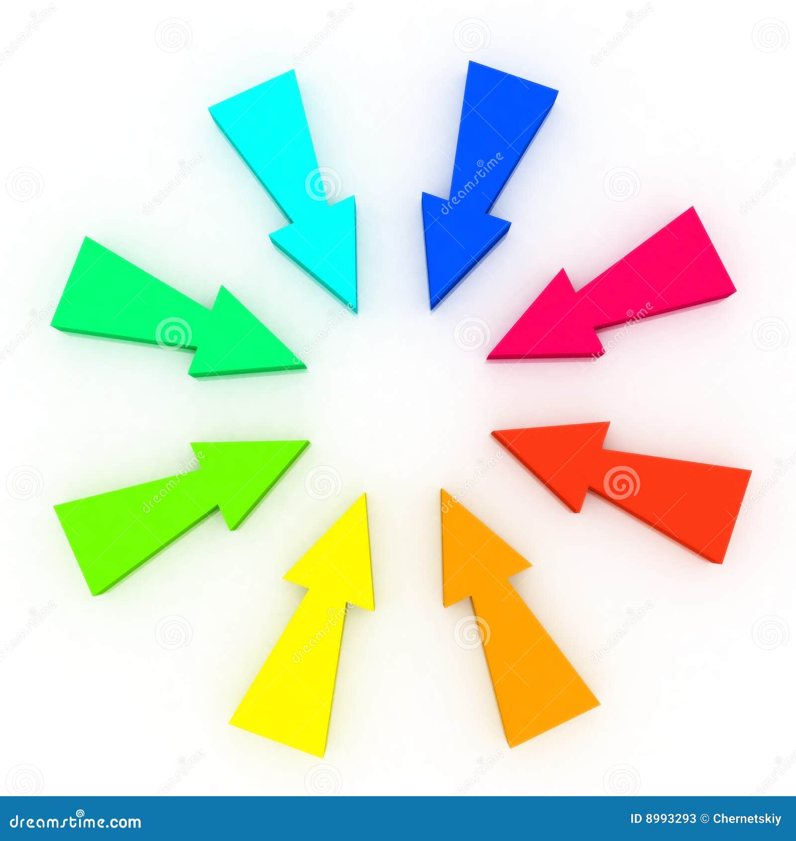 Arrows Directed To the Center Stock Illustration - Illustration of ...