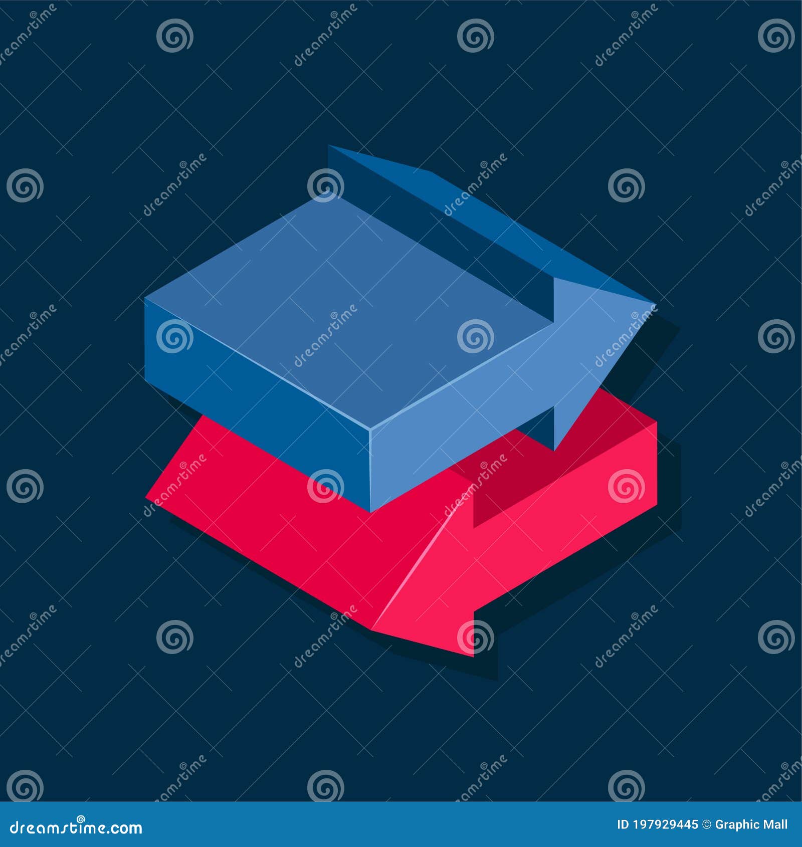 Arrows Direction - Isometric 3D Illustration. Stock Vector ...