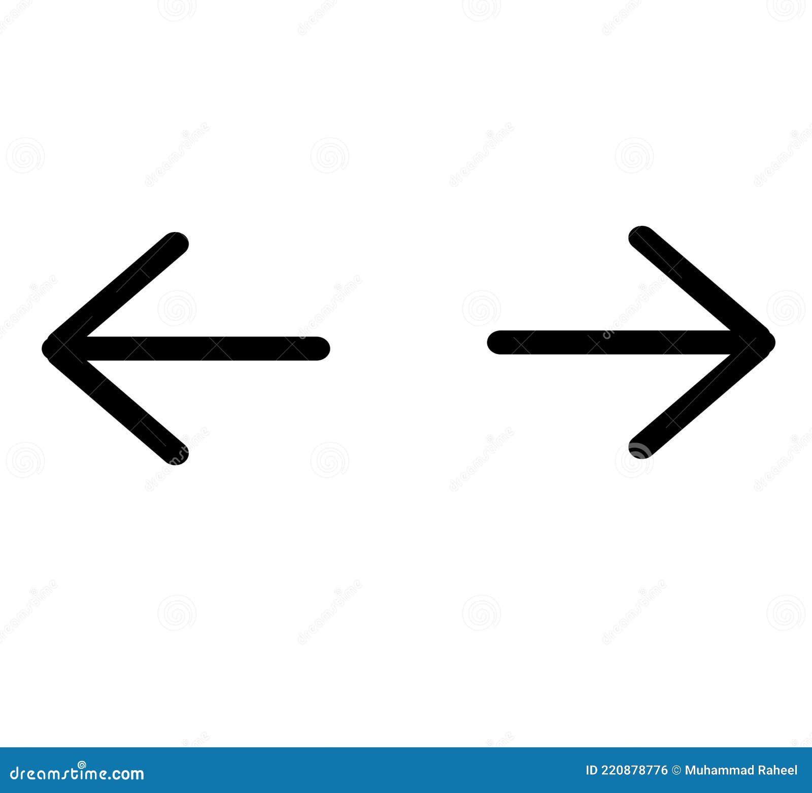 Arrows Direction Left Right Direction Isolated on White Background ...