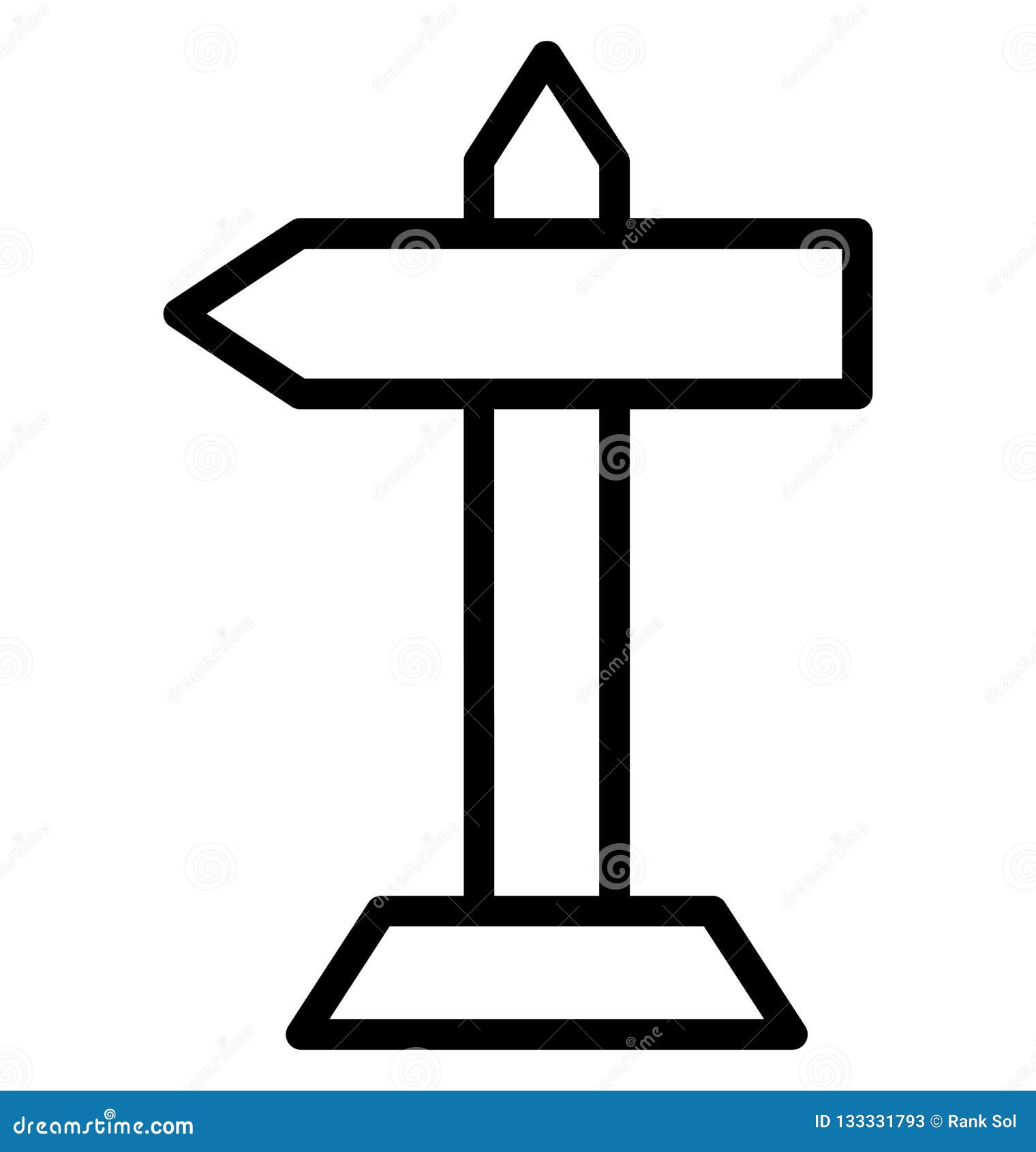 Arrows, Direction Post Isolated Vector Icon that Can Be Easily Modified ...