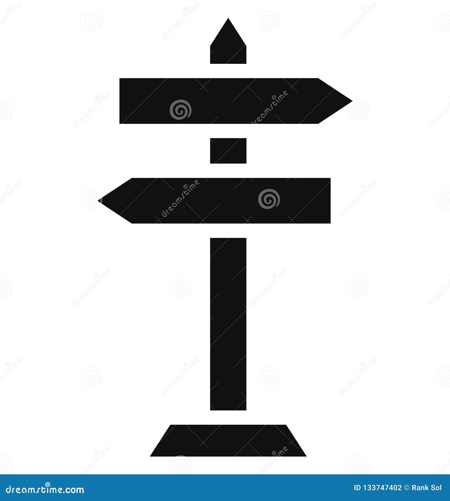 Arrows, Direction Post Isolated Vector Icon that Can Be Easily Modified ...