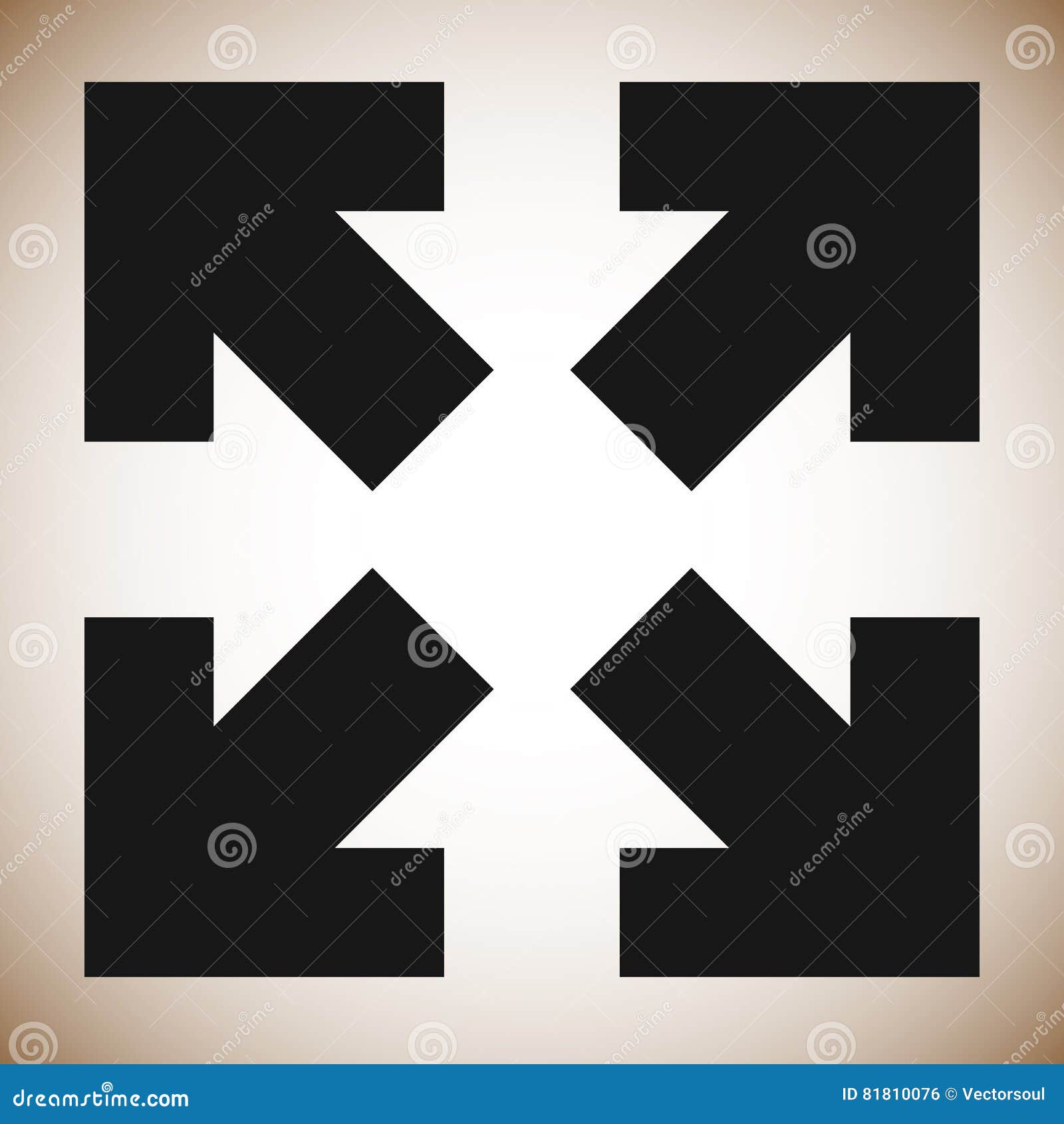 Arrows in 4 Direction - Resize, Align, Maximize Concept Icon Stock ...