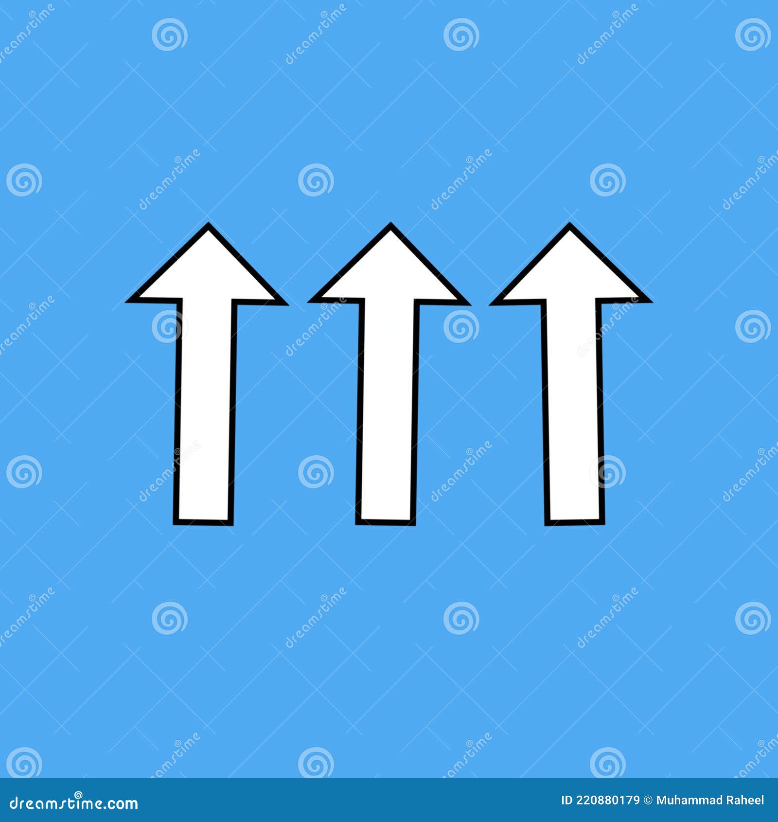 Arrows Direction Up, Upwards White Icons Isolated on Blue Background ...