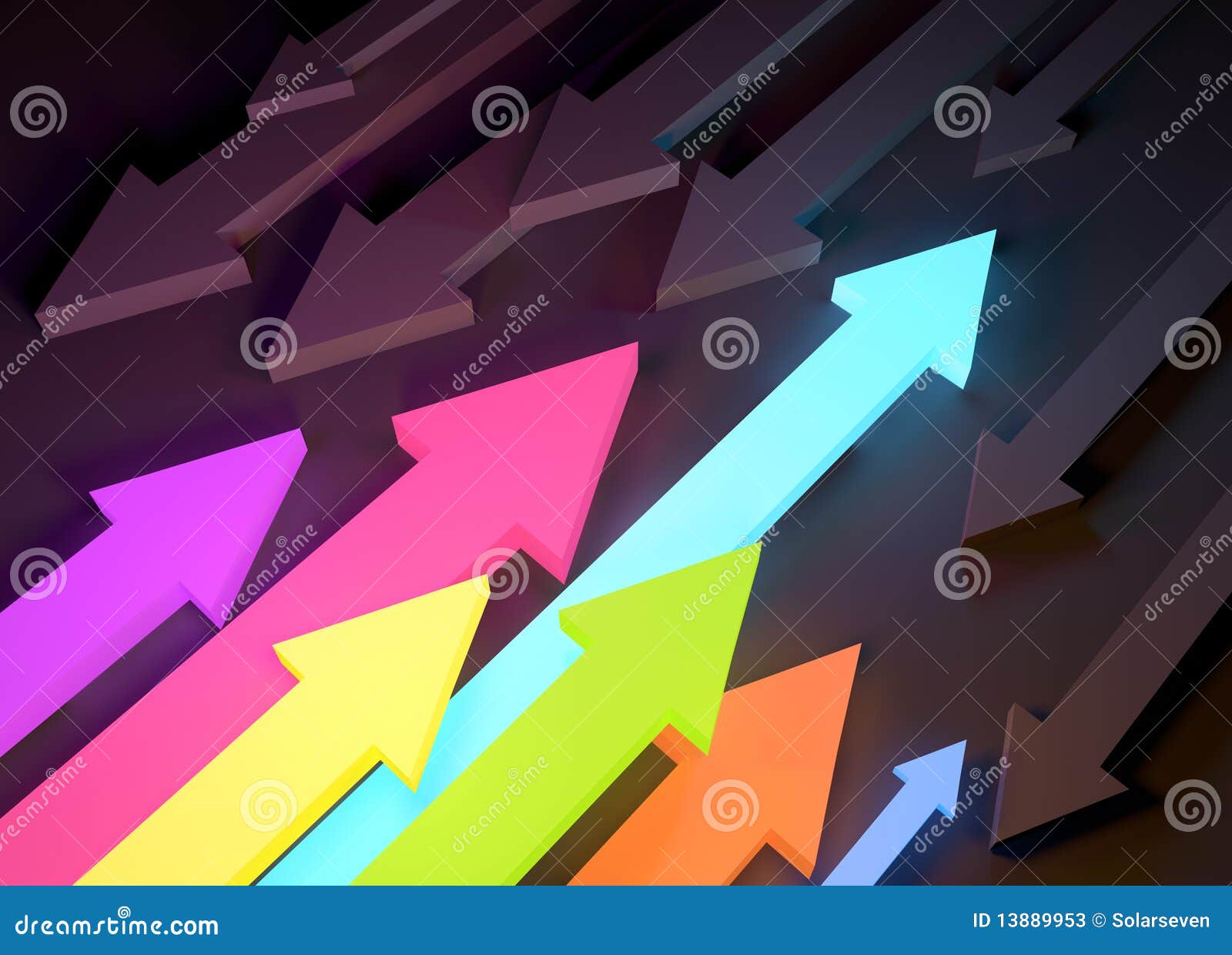 Arrows and Directions stock illustration. Illustration of brick - 13889953