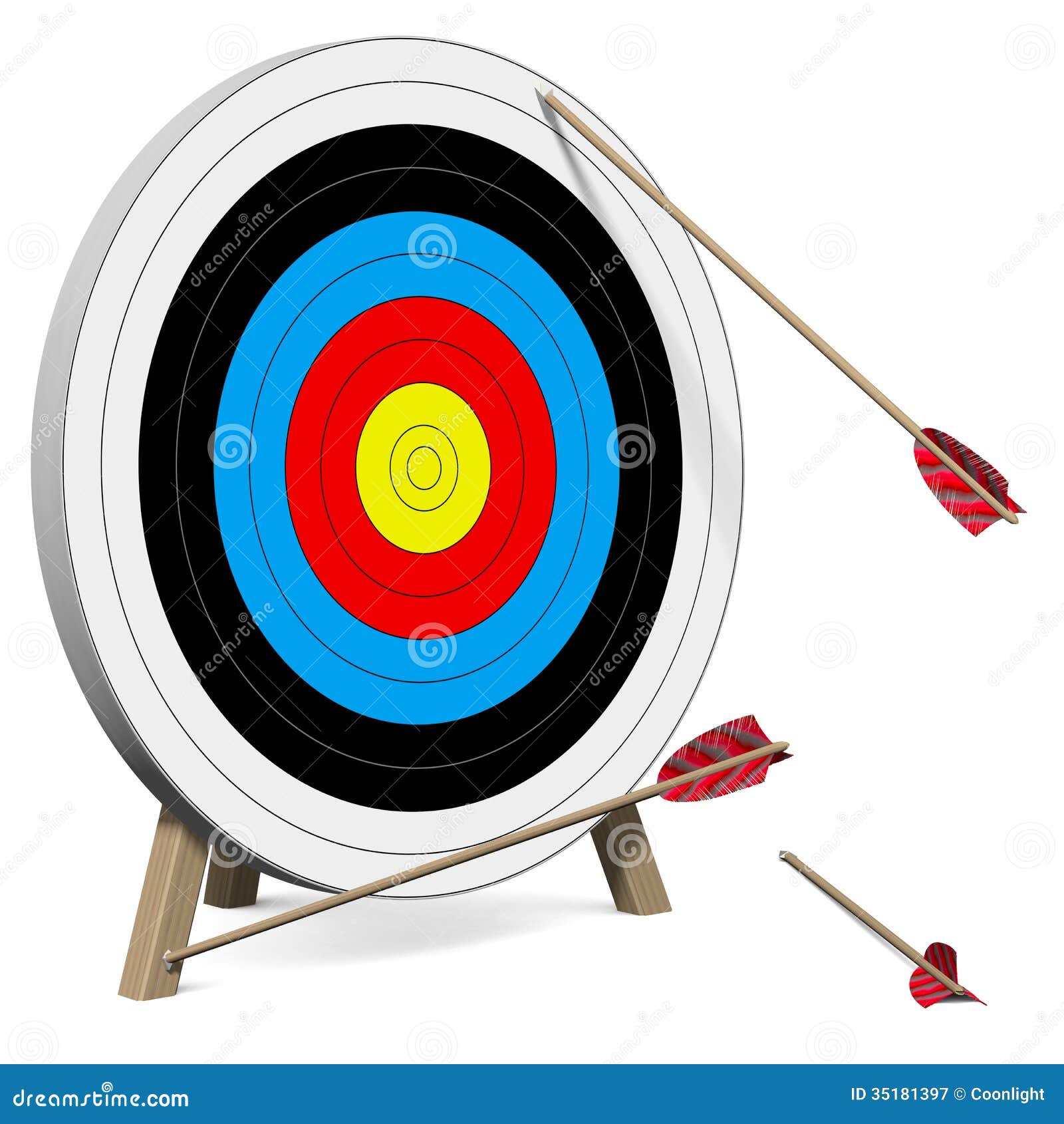 Arrows Do Not Hit the Target Stock Illustration - Illustration of ...