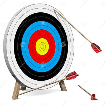 Arrows Do Not Hit the Target Stock Illustration - Illustration of ...
