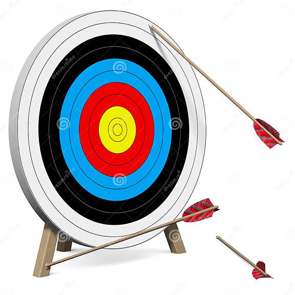 Arrows Do Not Hit the Target Stock Illustration - Illustration of ...