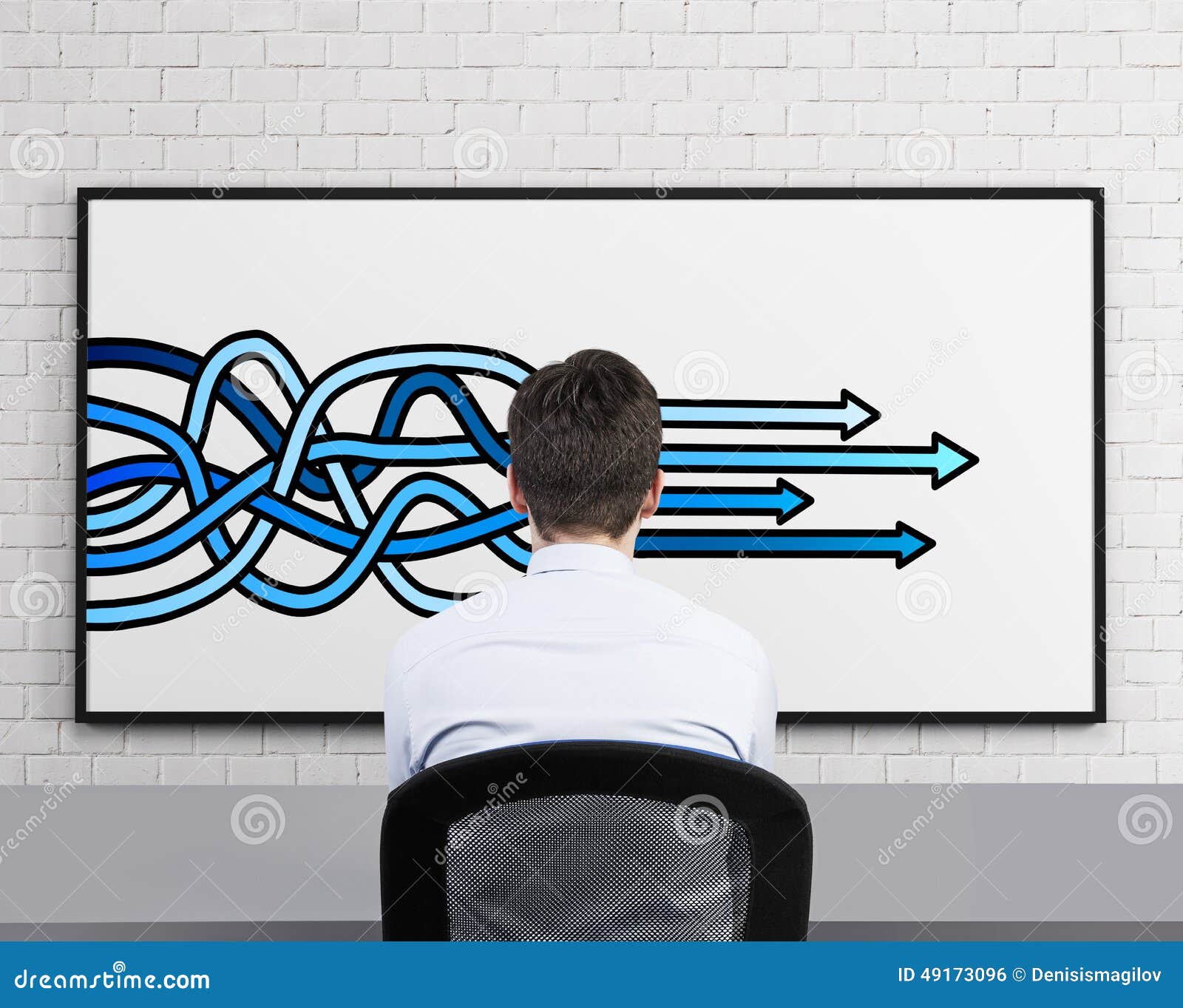 Arrows drawing on desk stock photo. Image of creative - 49173096
