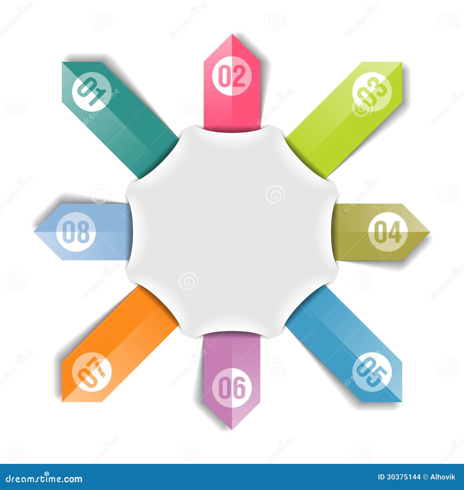 Arrows in eight directions stock vector. Illustration of business ...