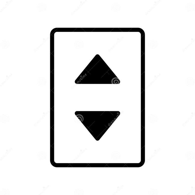 Arrows Elevator Lift Up and Down Icons Stock Illustration ...