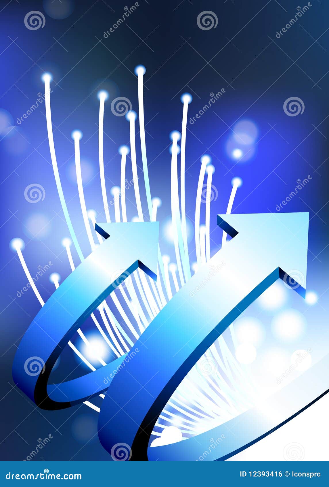 Arrows on Fiber Optic Background Stock Illustration - Illustration of ...