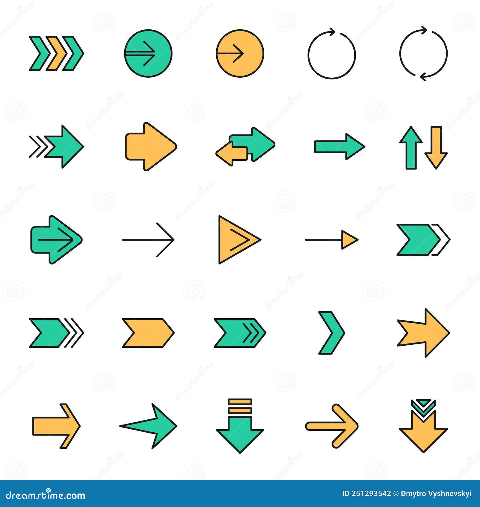 Arrows Filled Outline Icon Set Stock Vector - Illustration of refresh ... Arrows Filled Outline Icon Set Stock Vector - Illustration of refresh ...