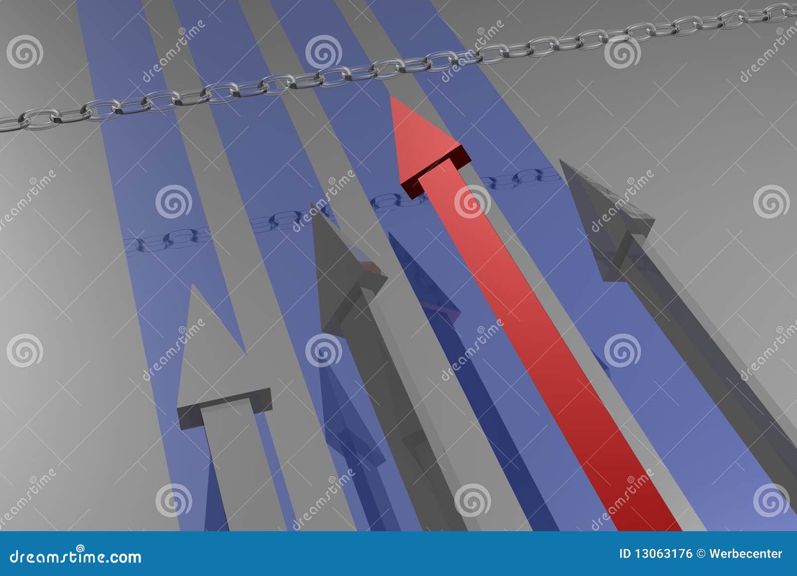Arrows at the finish stock illustration. Illustration of analysis ...