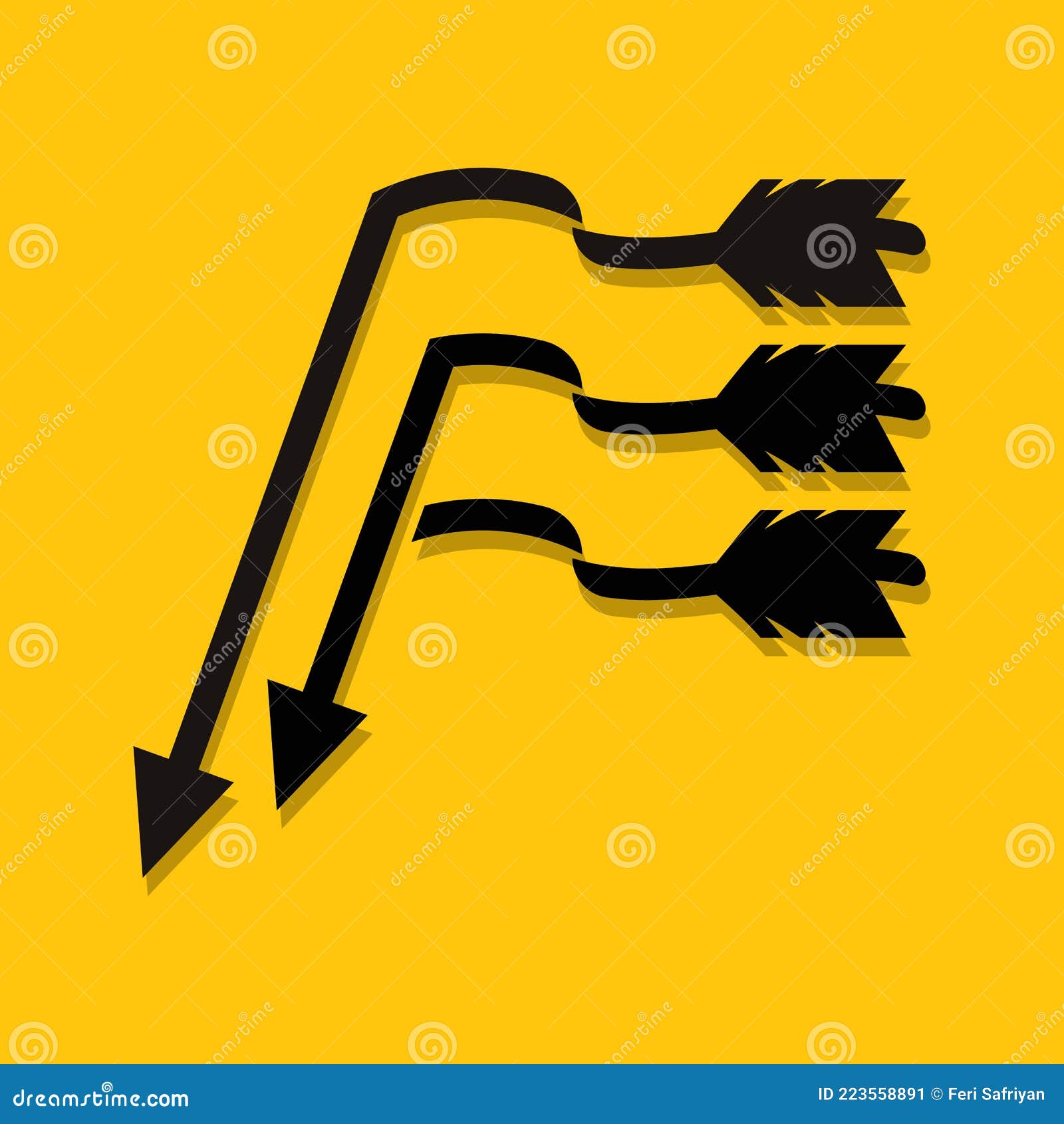 Arrows Flag Vector Logo Template Stock Vector - Illustration of focus ...