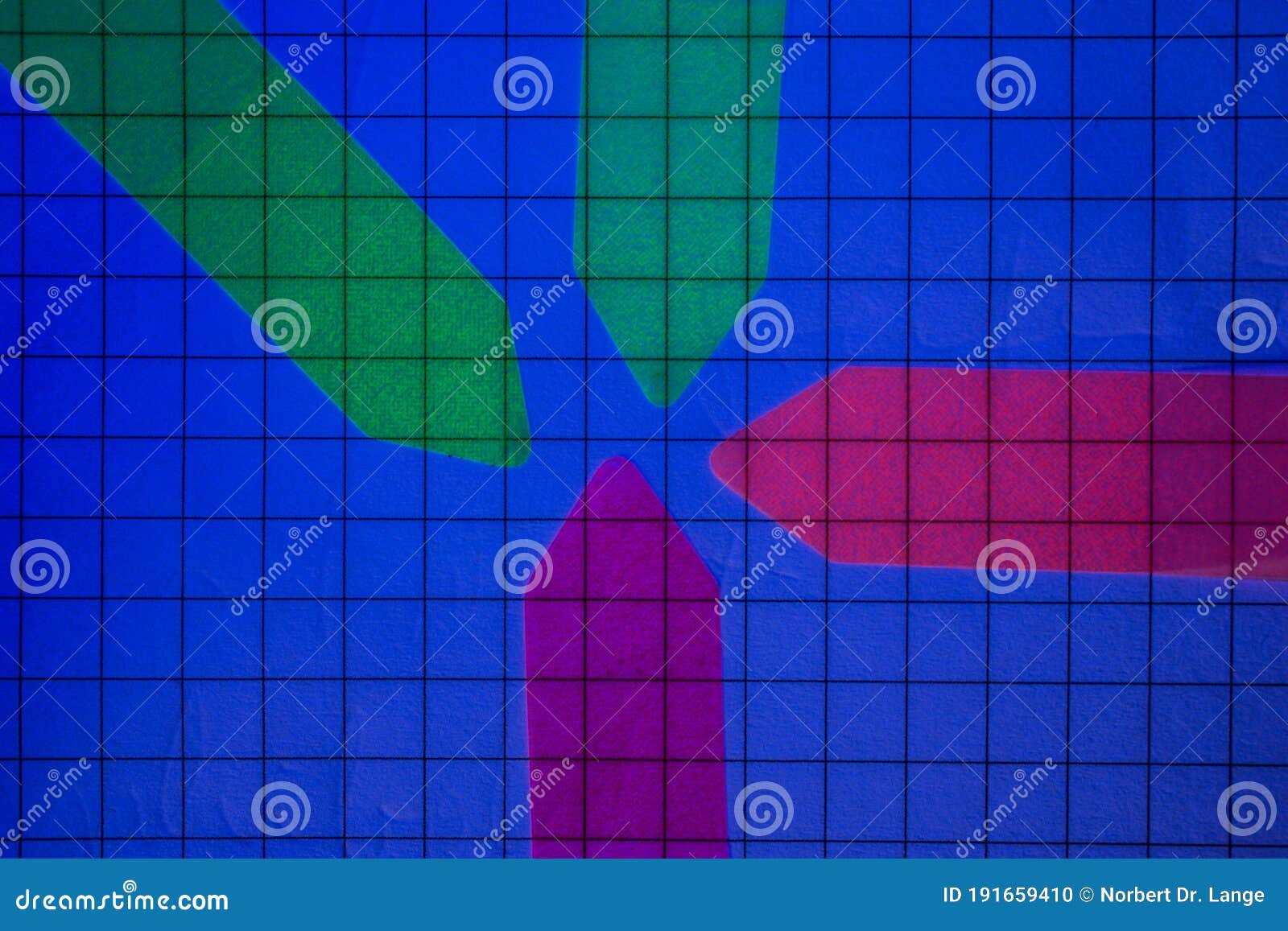 Arrows with Fluorescent Paint Stock Photo - Image of orange, light ...