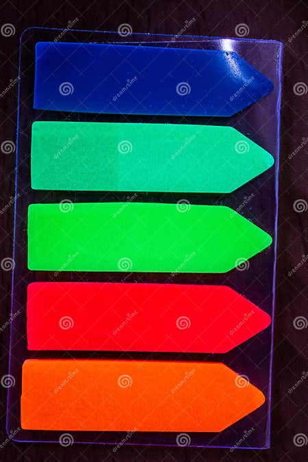 Arrows with Fluorescent Paint Stock Image - Image of light, clues ...