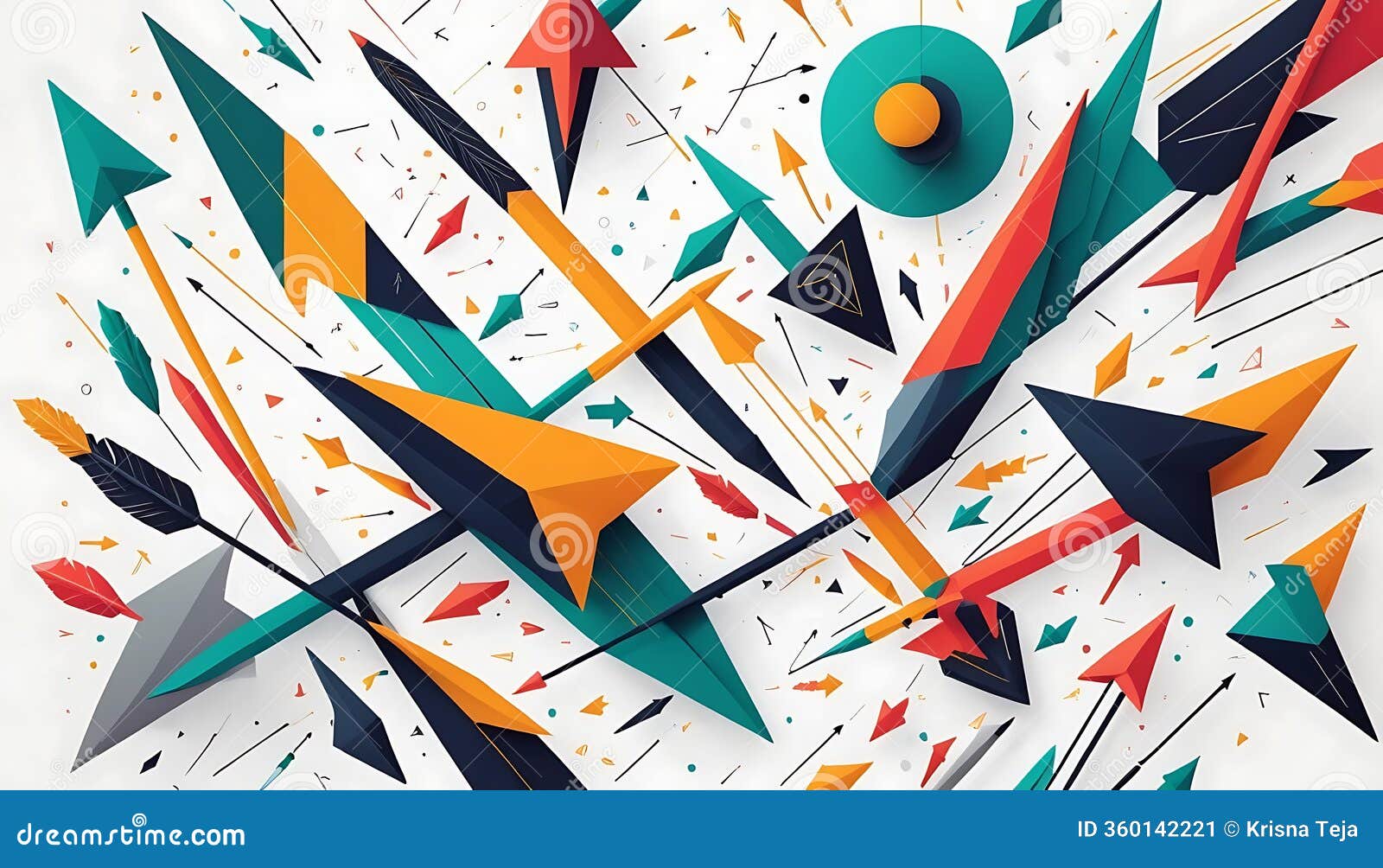 Arrows Flying Graphic Illustration in Multiple Directions with ...