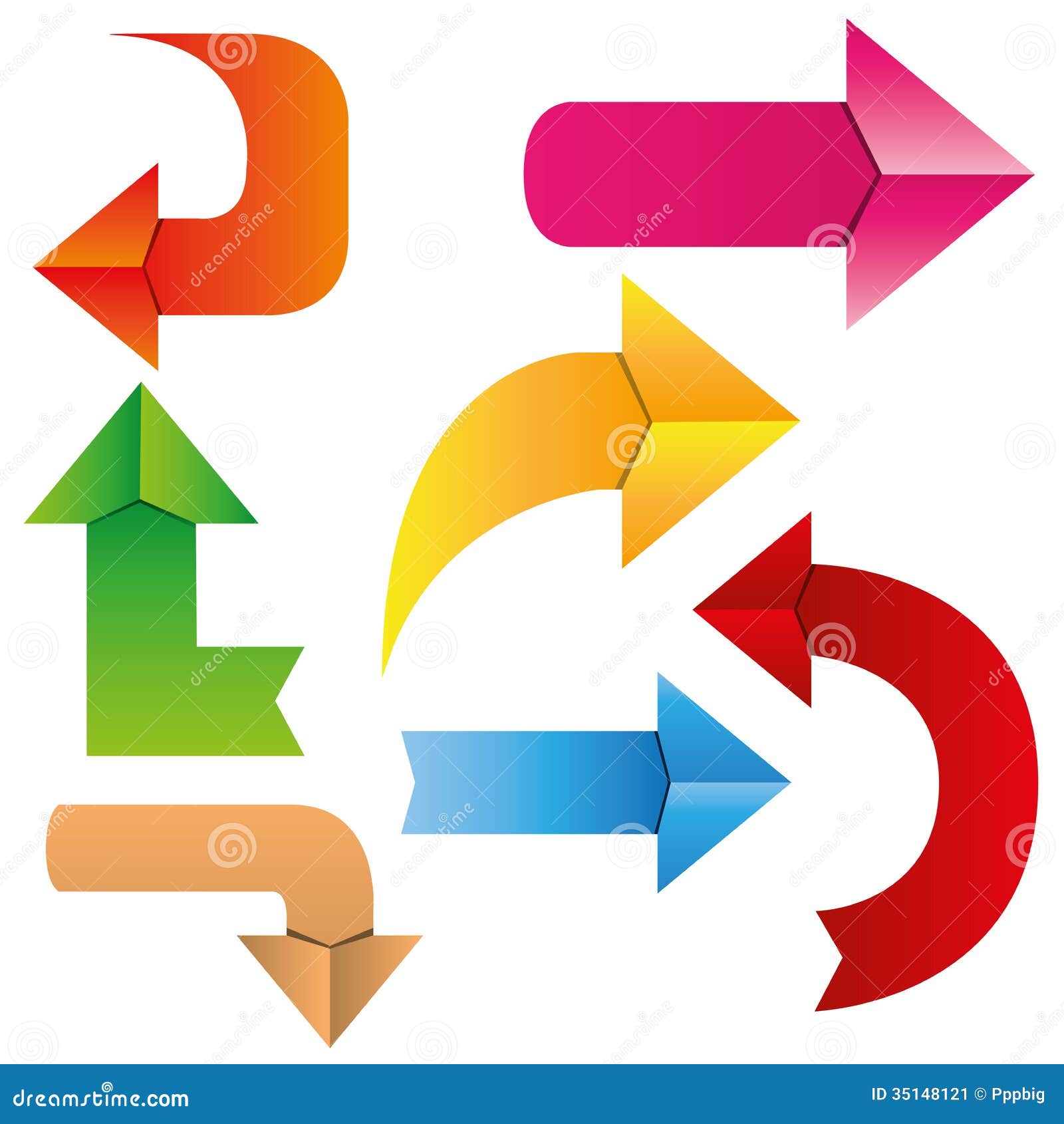Arrows stock vector. Illustration of fold, circular, elements - 35148121