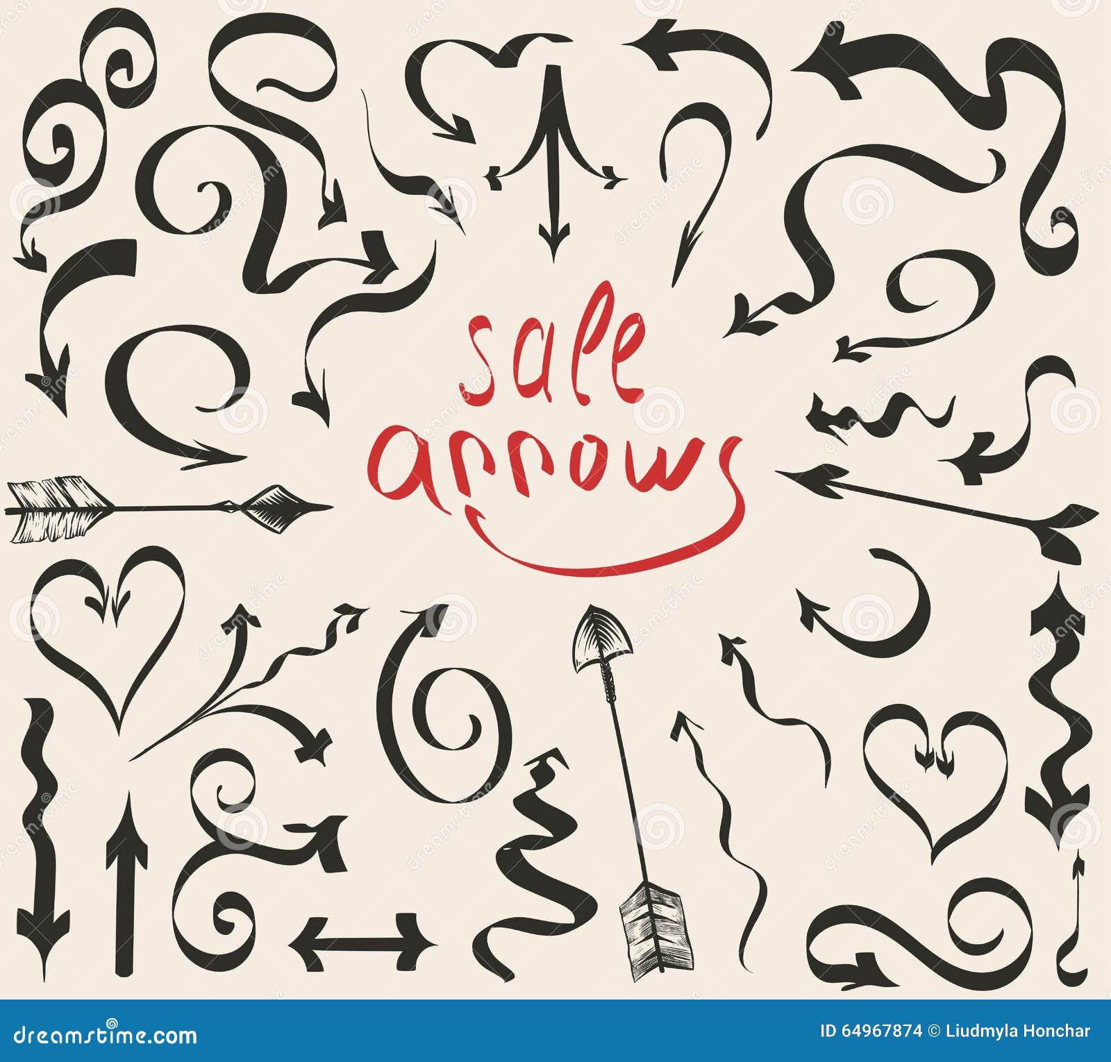 Arrows in the Form of Twisted Ribbons. Stock Vector - Illustration of ...