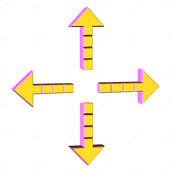 Arrows in four directions stock illustration. Illustration of metaphor ...