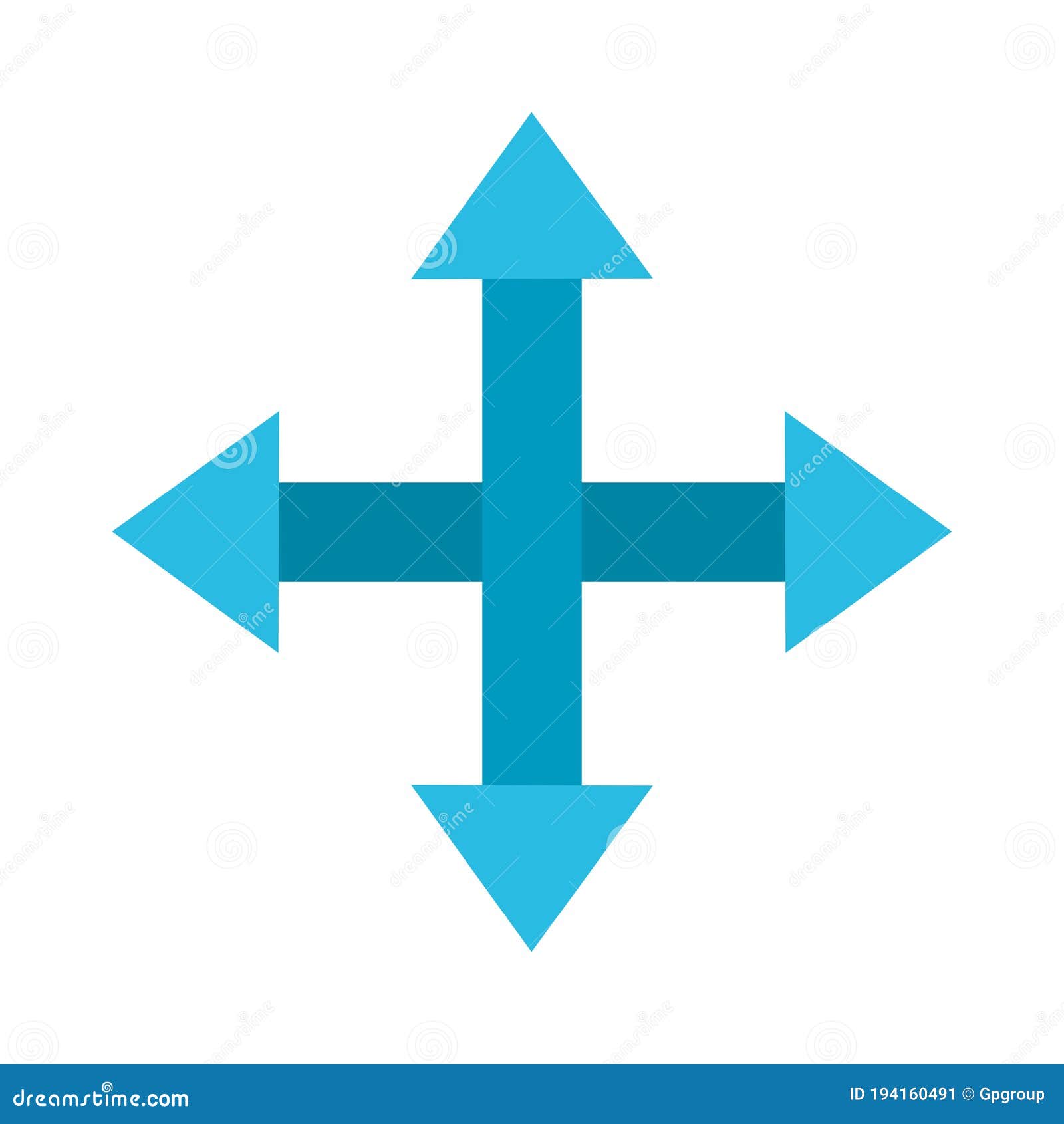 Arrows in Four Directions Flat Style Icon Vector Design Stock Vector ...