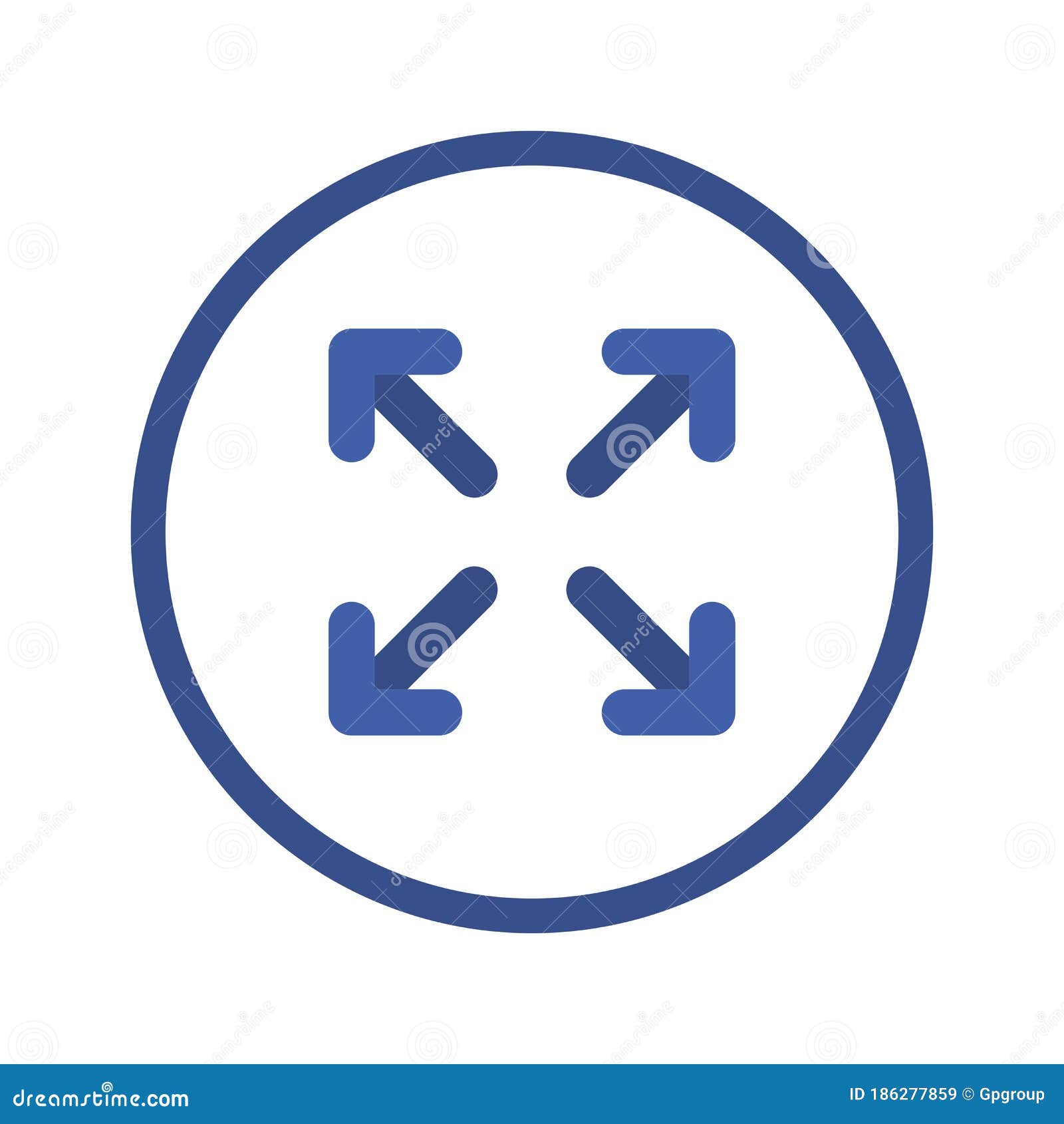 Arrows in Four Directions Inside Circle Vector Design Stock Vector ...