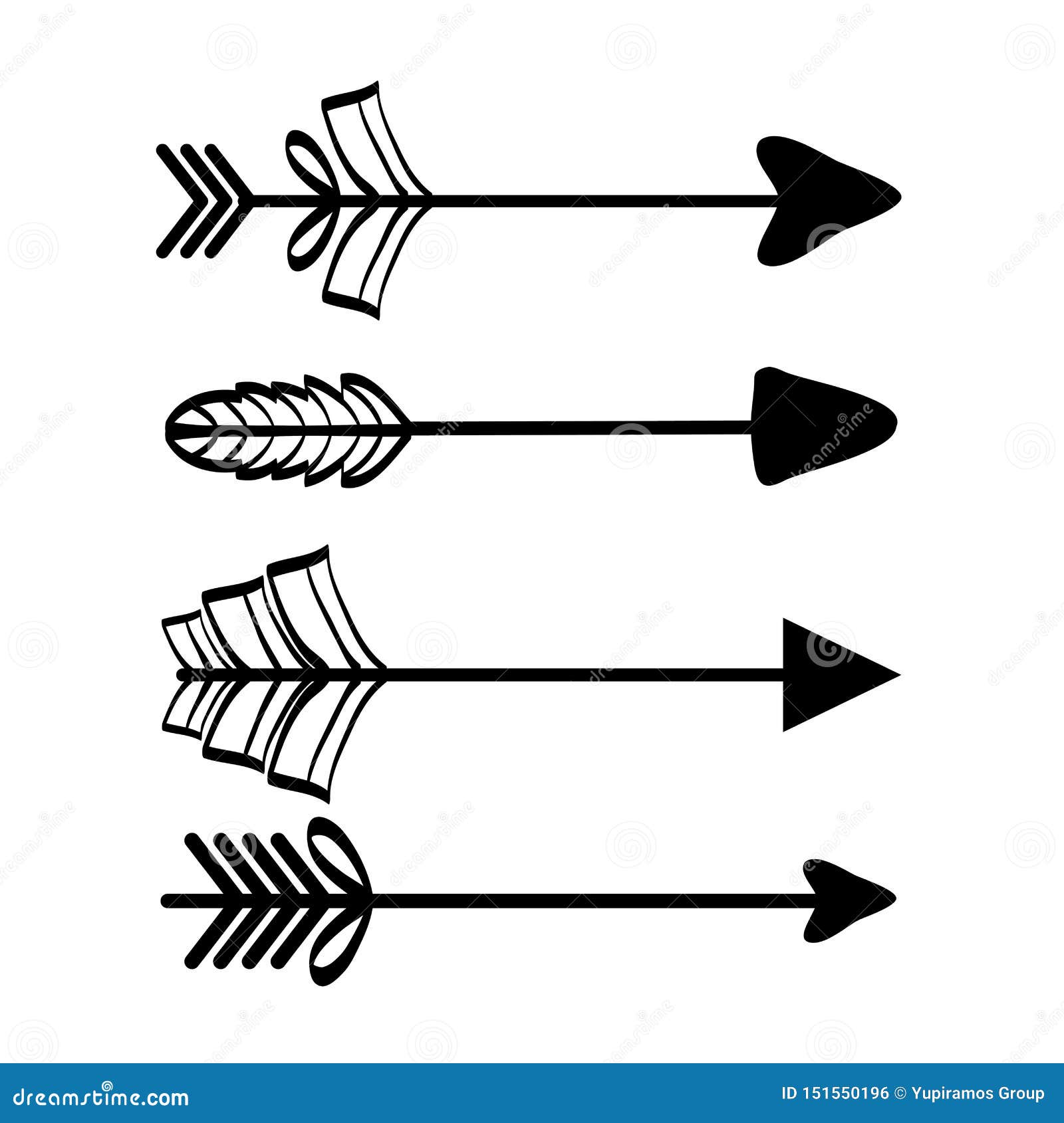 Arrows Frame Decorative Boho Style Stock Vector - Illustration of ...