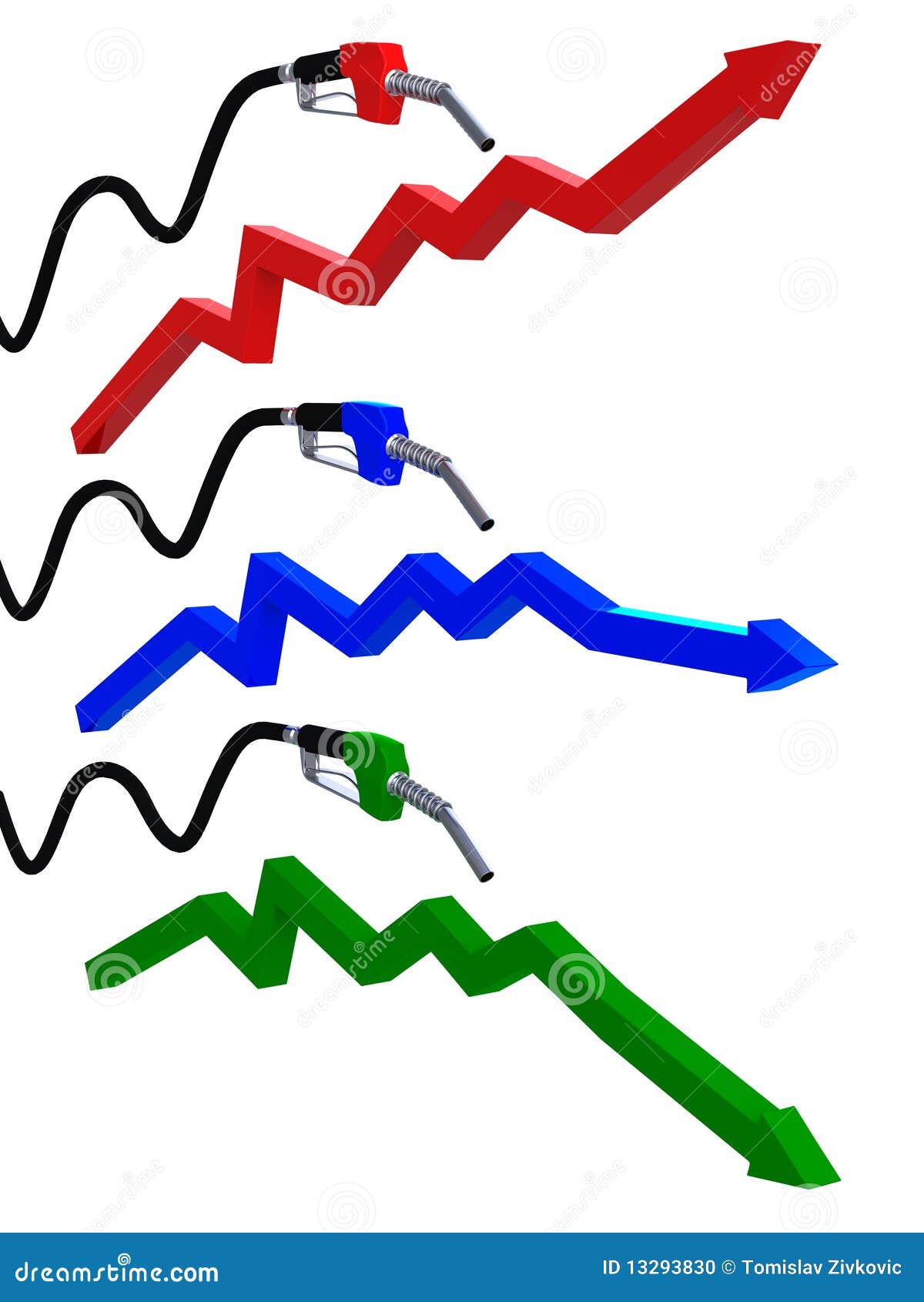 Arrows and fuel nozzle stock illustration. Illustration of petroleum ...