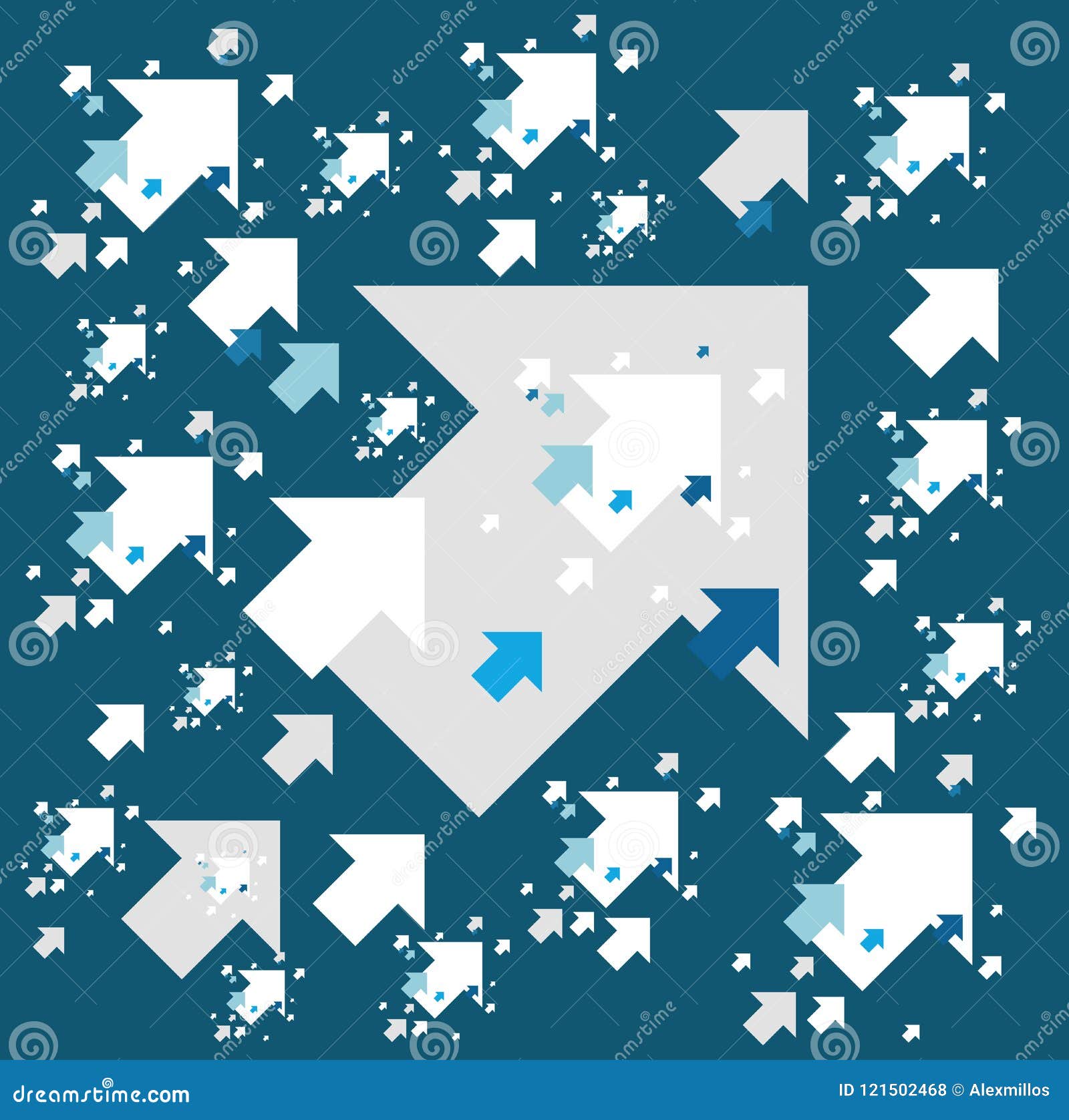 Arrows Going in the Same Direction Background Illustration. Stock ...