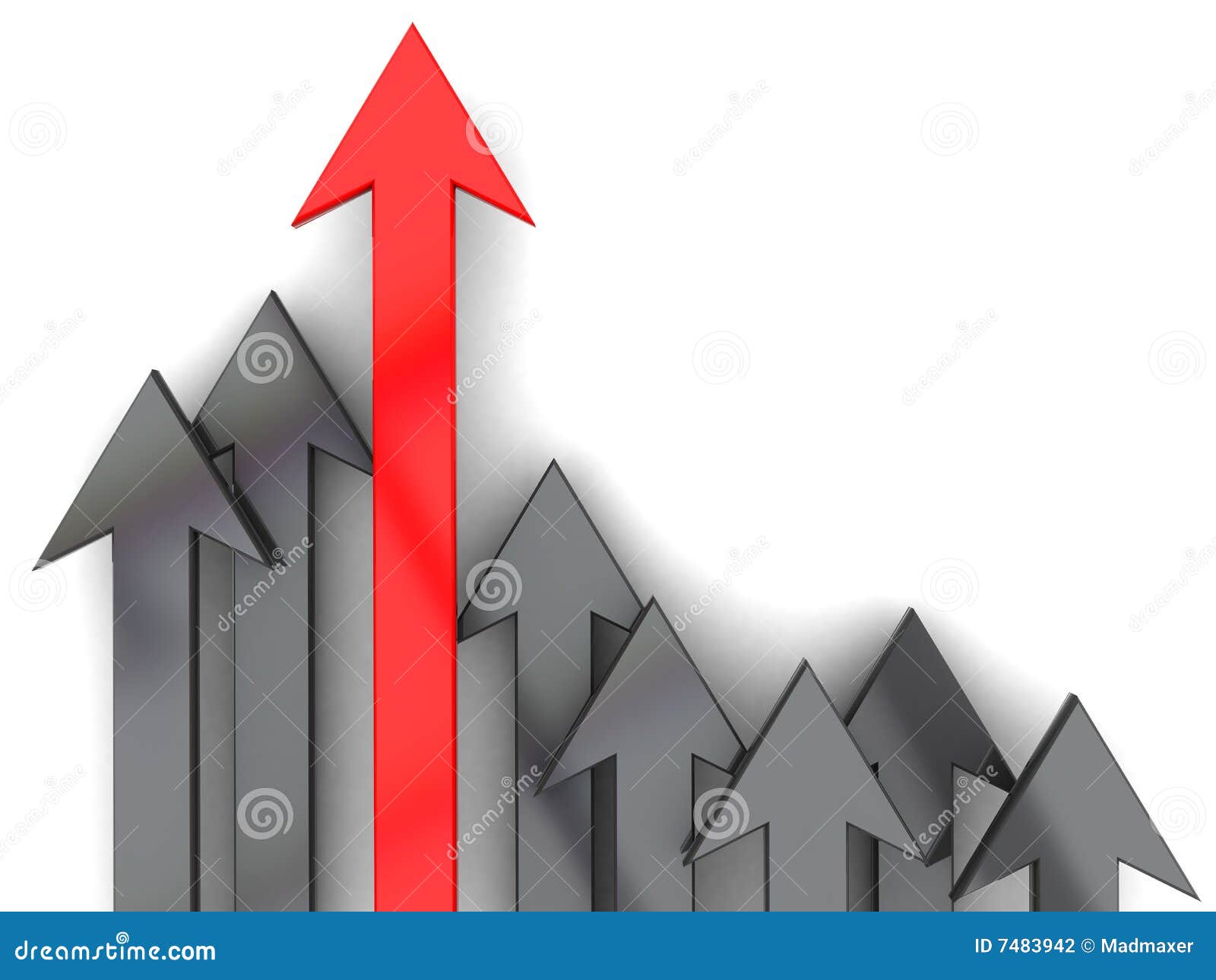 Arrows Going Up stock illustration. Illustration of analysis - 7483942