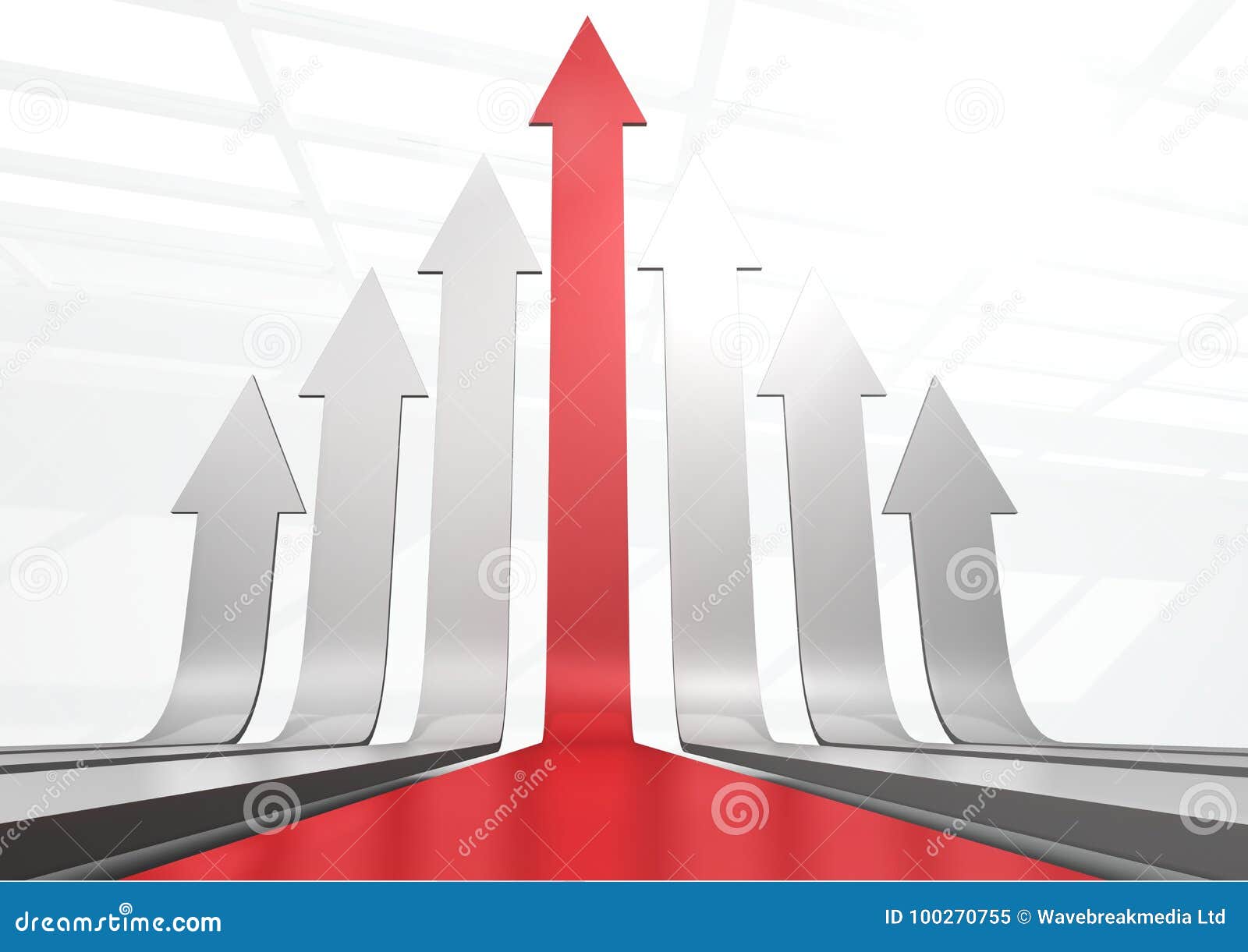 Arrows going up stock illustration. Illustration of chairs - 100270755