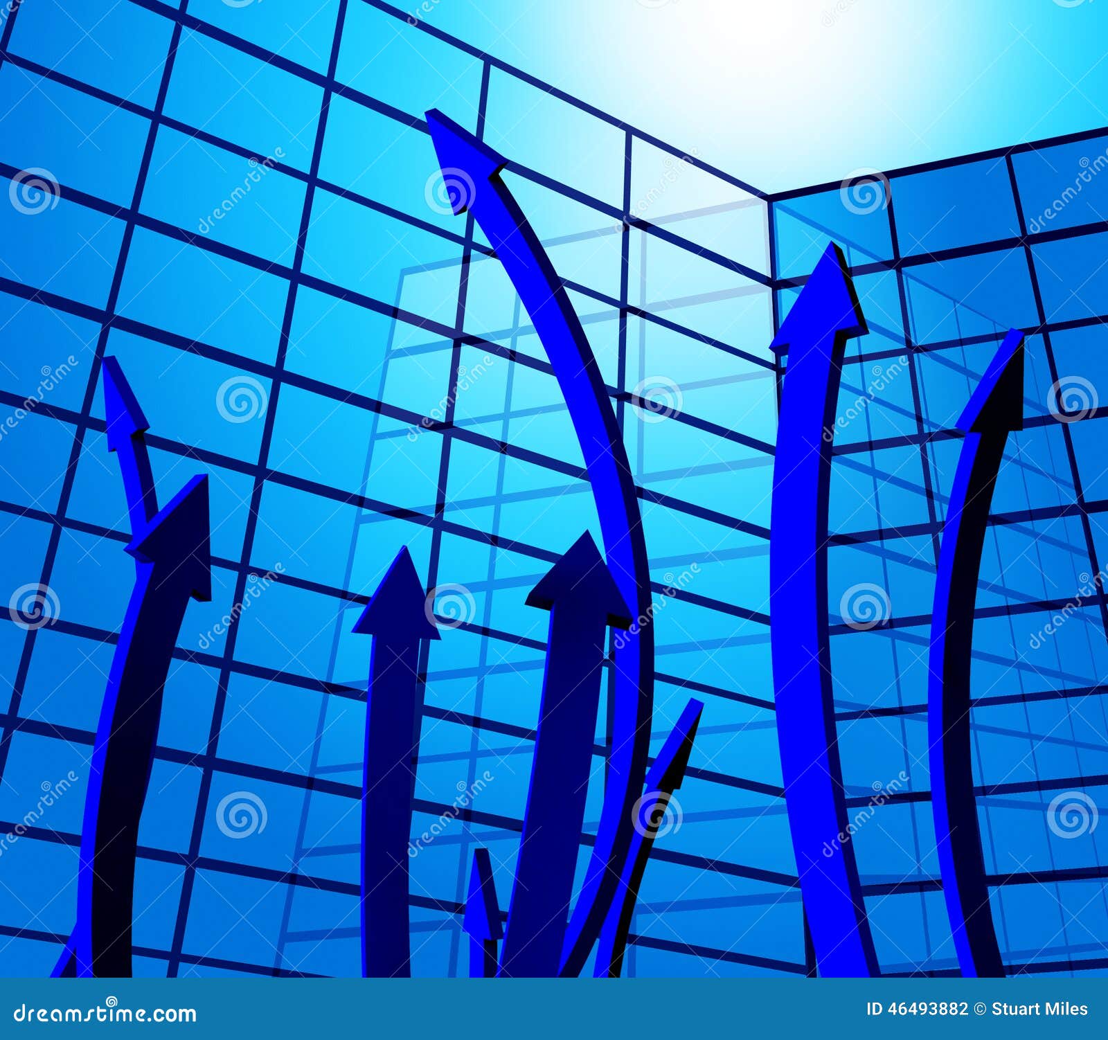 Arrows Going Up Indicates Increase Upward and Gain Stock Illustration ...